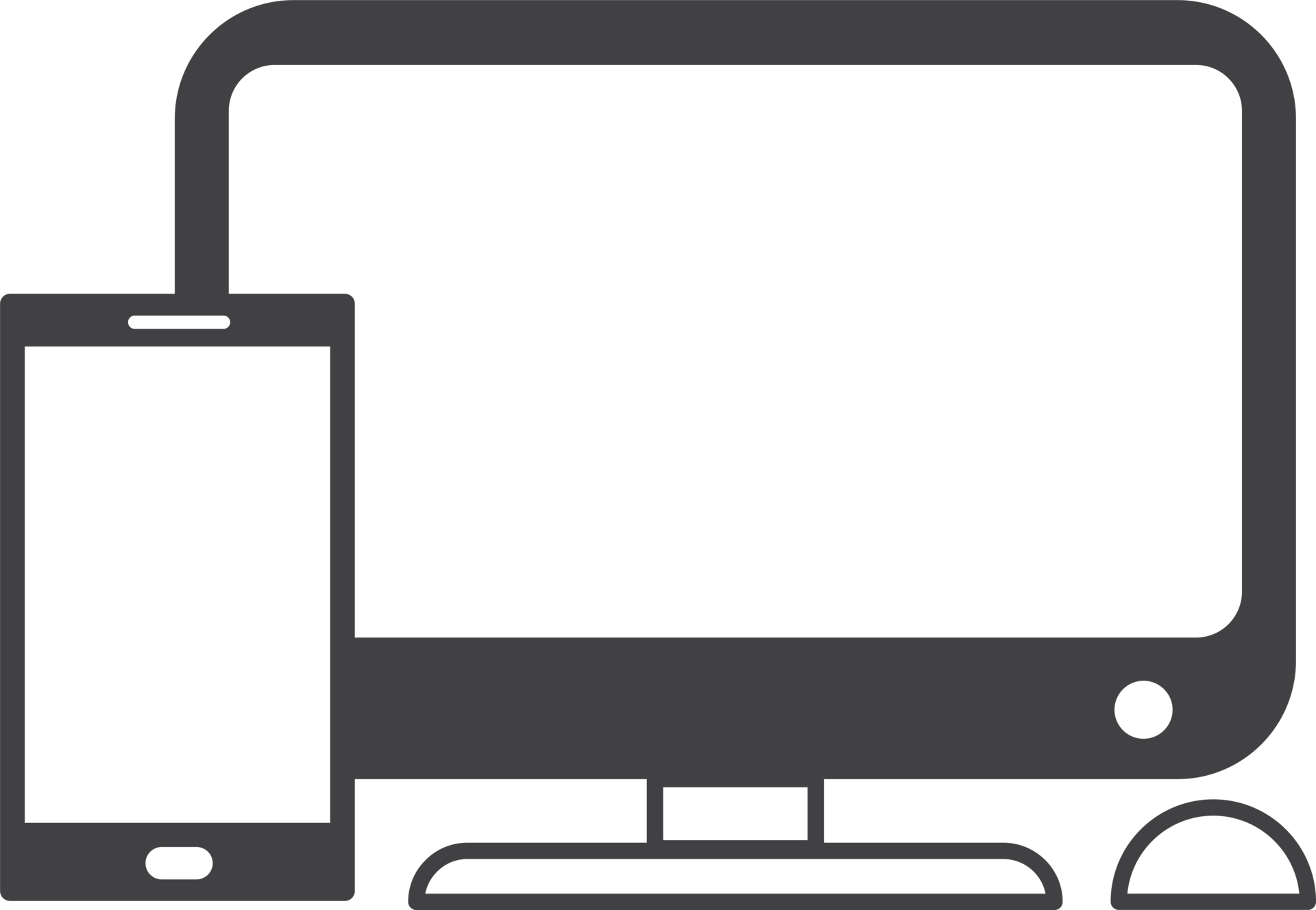 Laptop And Synchronization Illustration In Minimal Style 13928598 Png