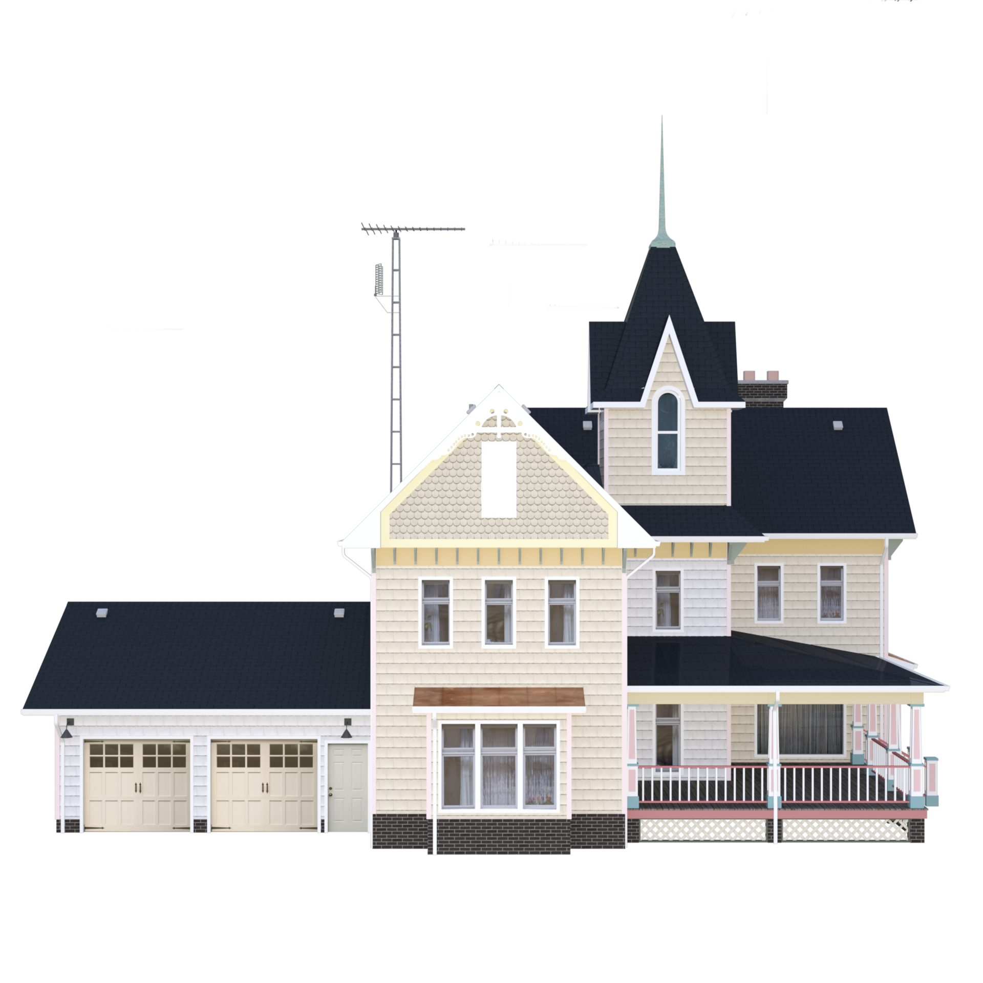 Beautiful house building 3d rendering 13929567 PNG