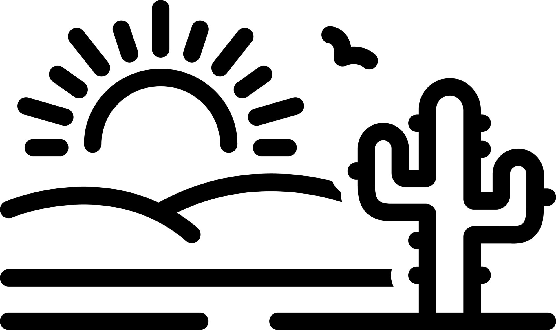 line icon for desert 13930546 Vector Art at Vecteezy