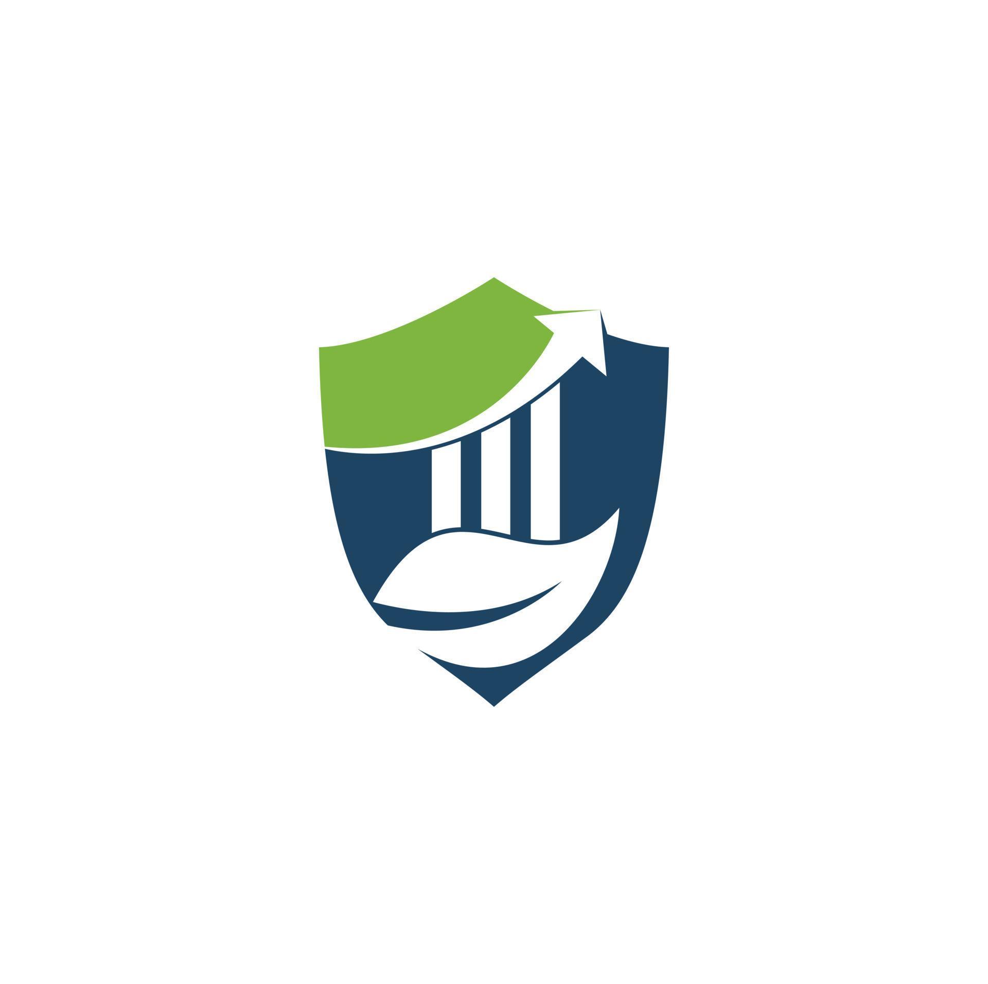 Green finance leaf logo template with profit bar. Business investment logo 13932227 Vector Art ...