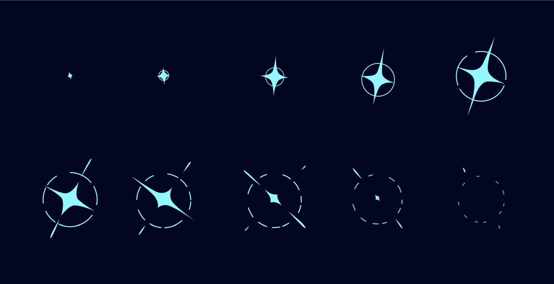 Animated shine, animation blast, game sprite 13937432 Vector Art at Vecteezy