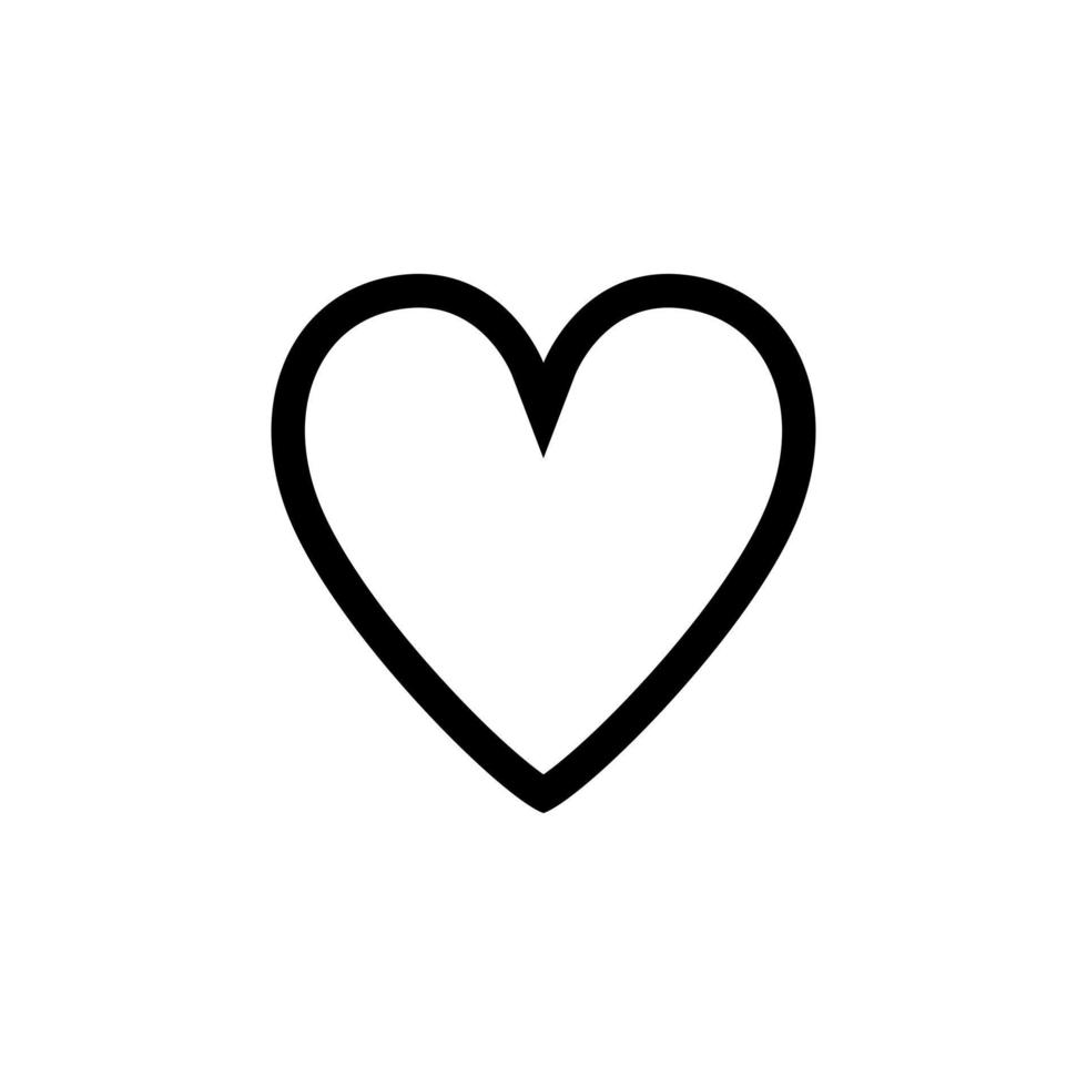Heart icon outline black color vector image design 13937576 Vector Art ...