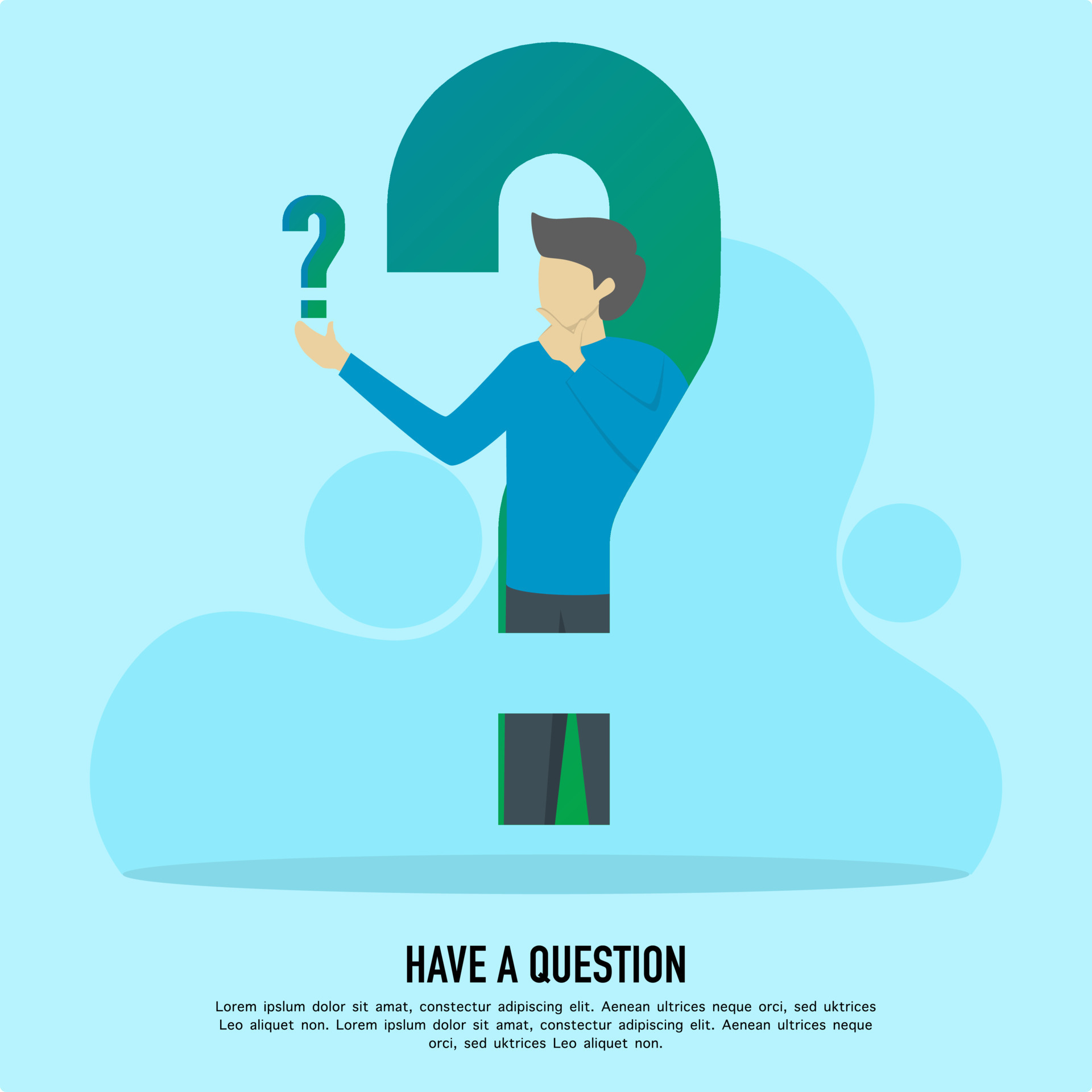 Question Mark Faq Concept The Man Asking The Question Ask Questions And Get Answers Online