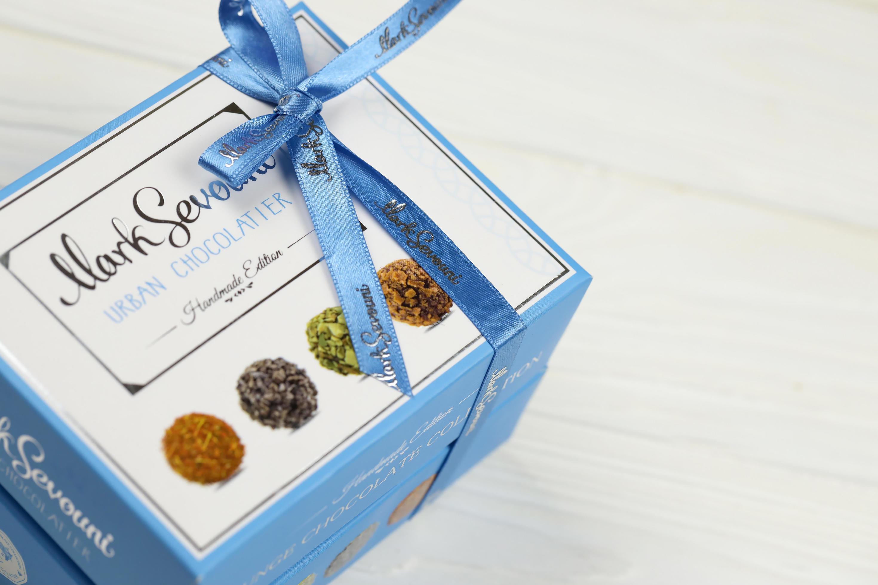 KHARKOV, UKRAINE - MAY 12, 2022 Mark Sevouni urban chocolatier handmade ...