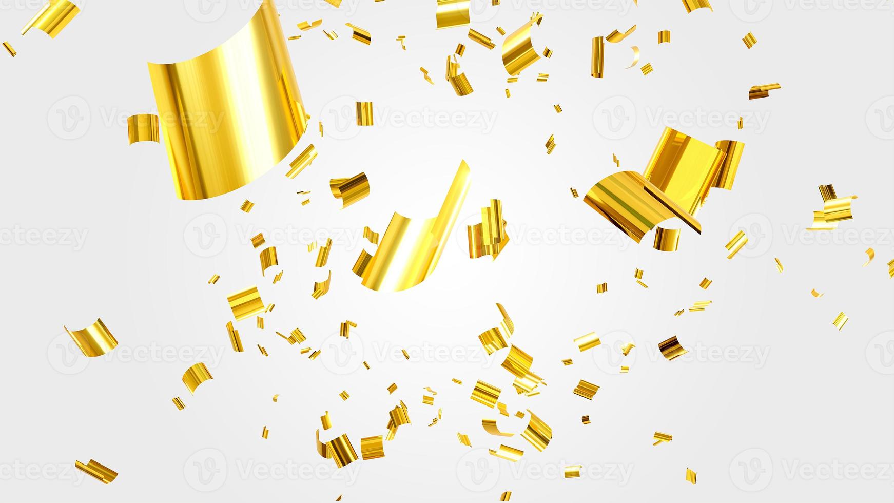 Golden confetti explosion on white background 3d rendering 13946059 Stock Photo at Vecteezy