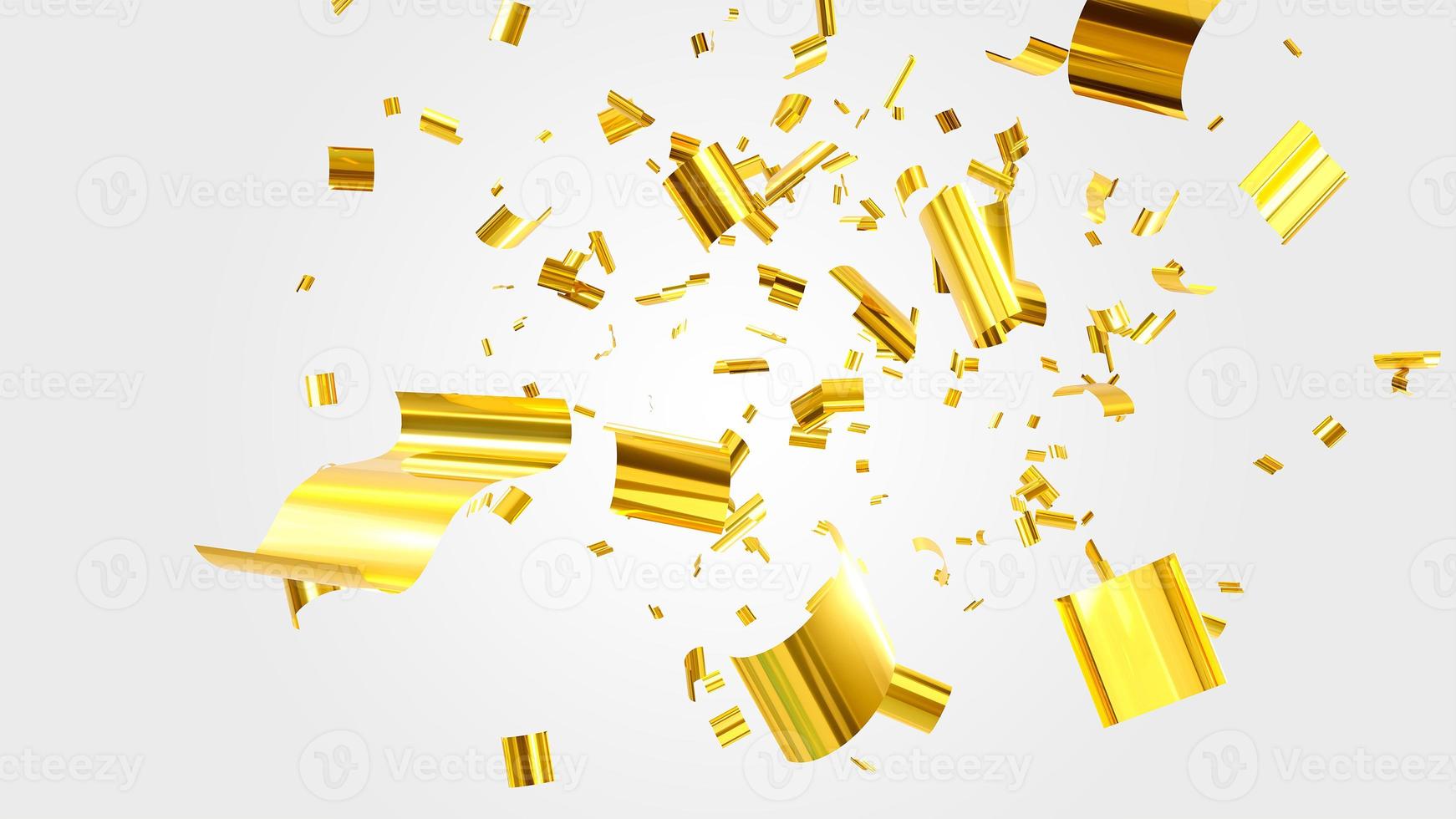 Golden confetti burst on white background 3d rendering 13946061 Stock Photo at Vecteezy