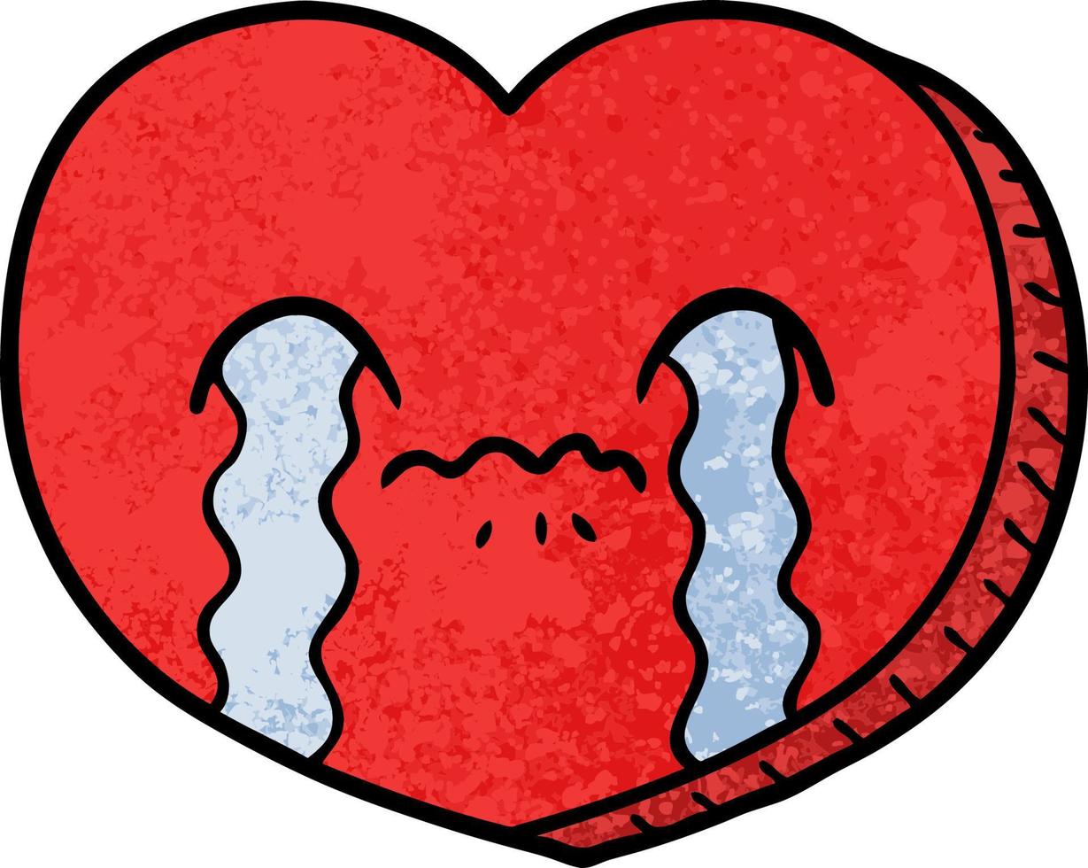 Retro grunge texture cartoon love heart crying 13946649 Vector Art at ... Retro grunge texture cartoon love heart crying 13946649 Vector Art at ...