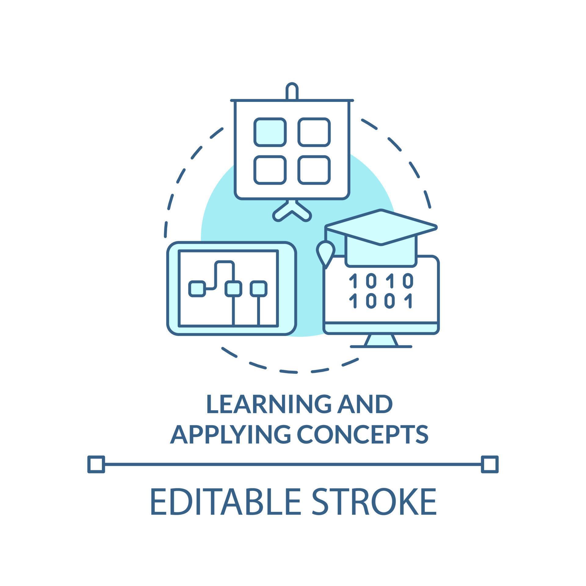 Learn And Apply Concepts Turquoise Concept Icon Programming Skill