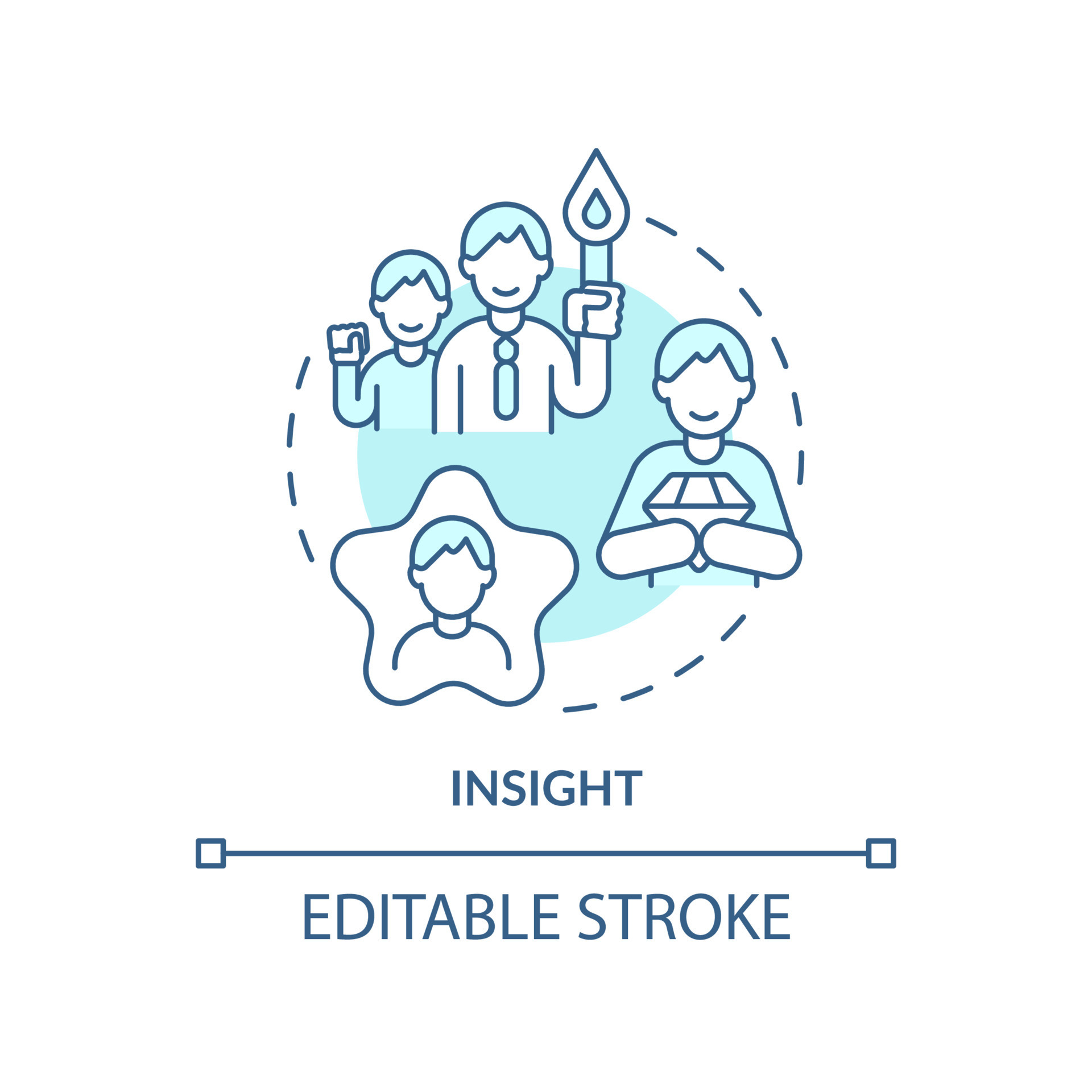 Insight Turquoise Concept Icon Attribute Of Inclusive Leadership Abstract Idea Thin Line