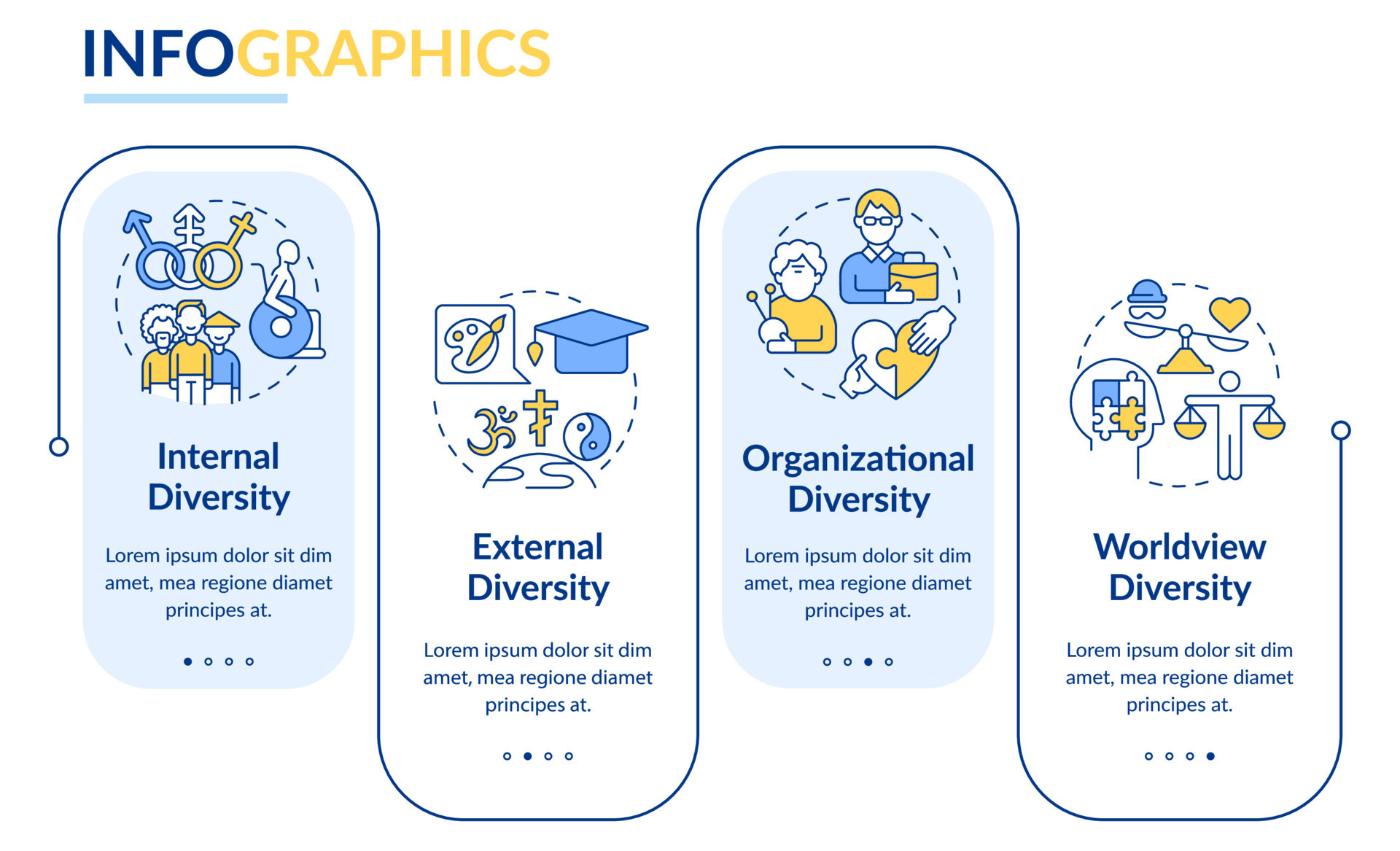Workplace diversity rectangle infographic template. Corporate tolerance. Data visualization with ...