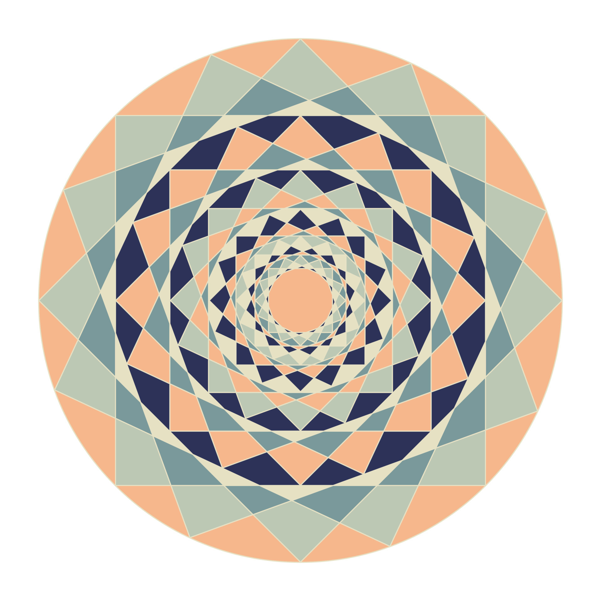 geometric circle in color combination 13948884 Vector Art at Vecteezy