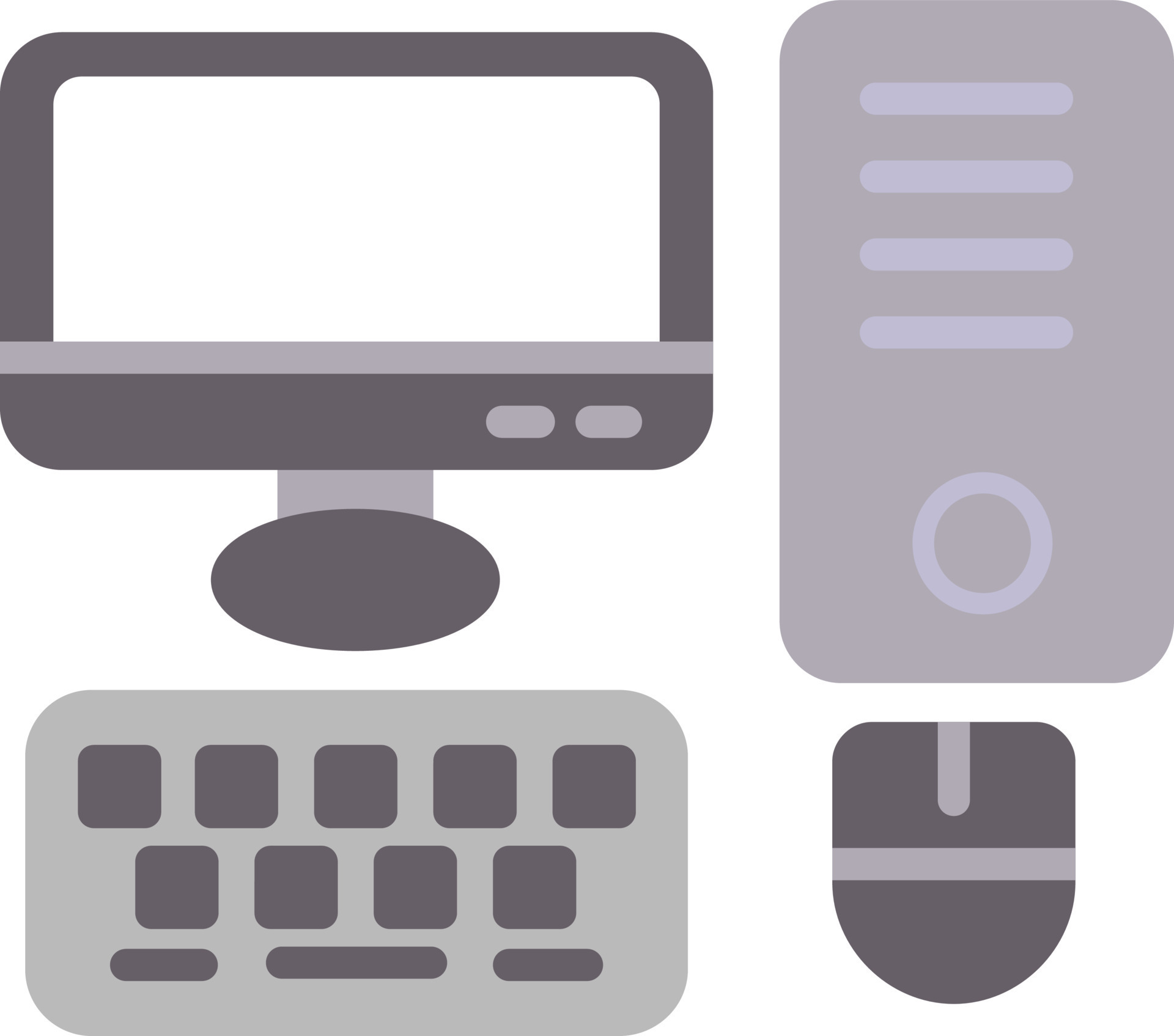 Computer Flat Flat Icon 13949893 Vector Art at Vecteezy