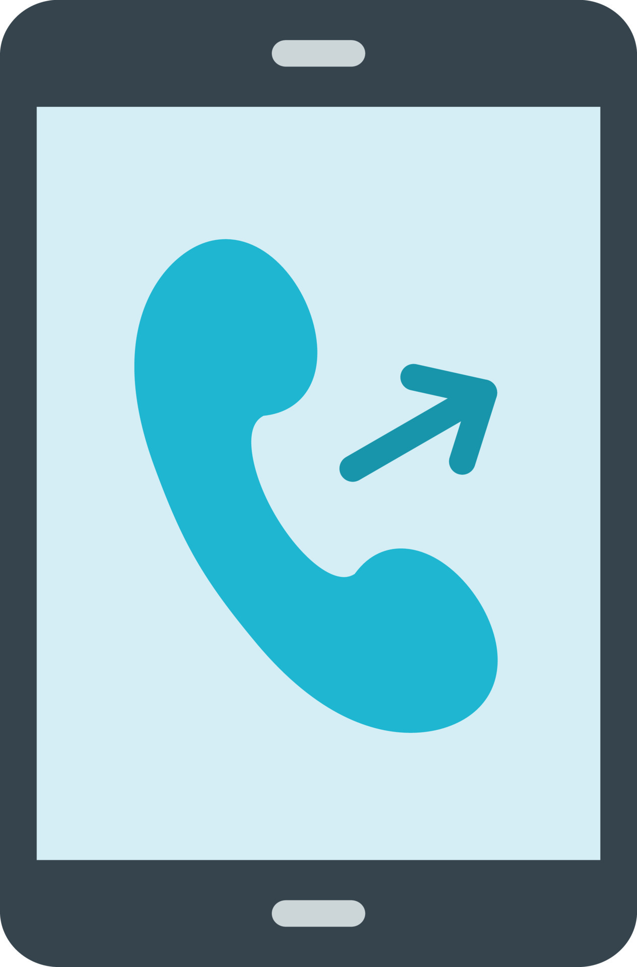 Outgoing Call Flat Icon 13950658 Vector Art at Vecteezy