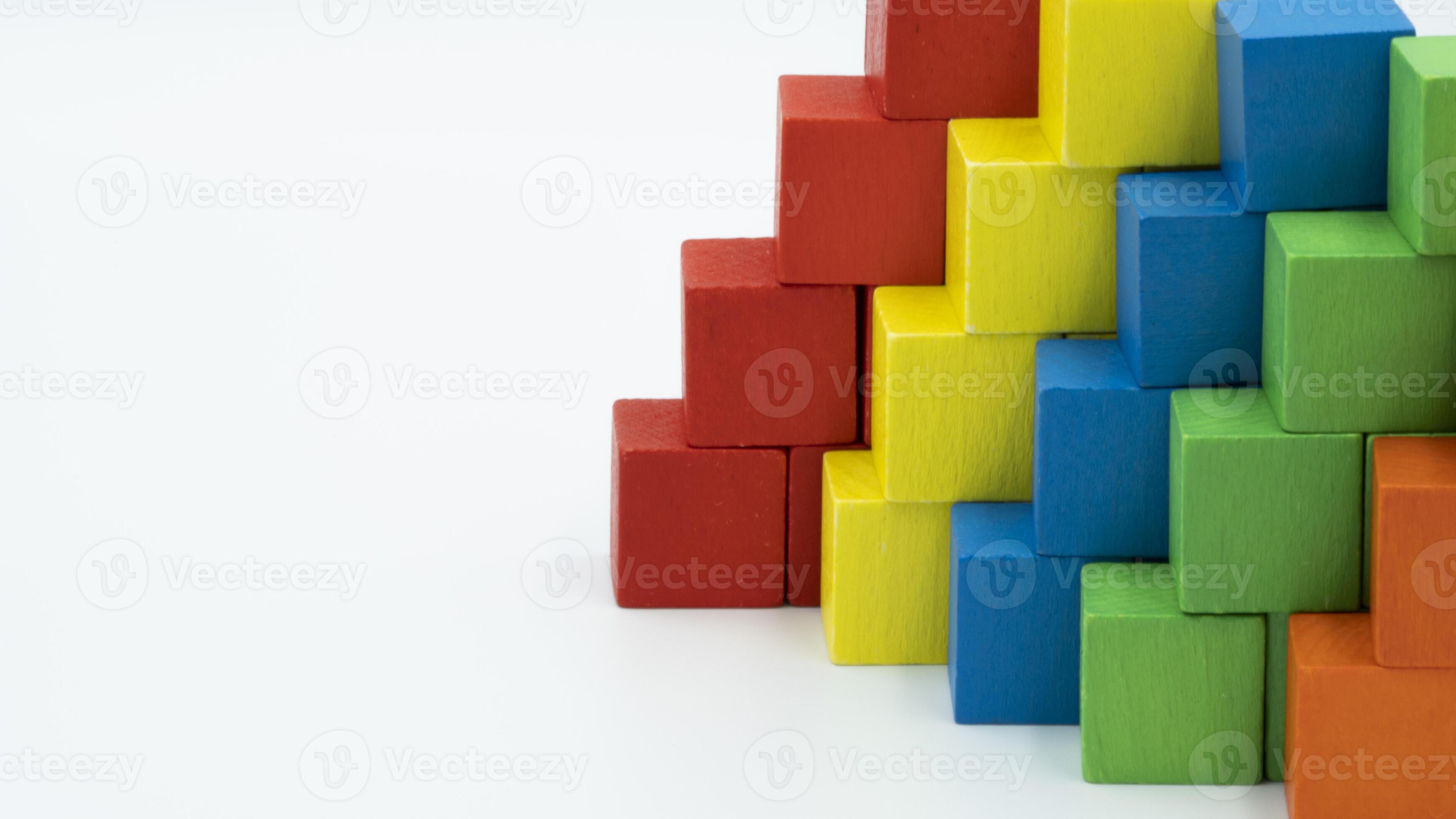 wooden building blocks wood cube building blocks 13952444 Stock Photo ...