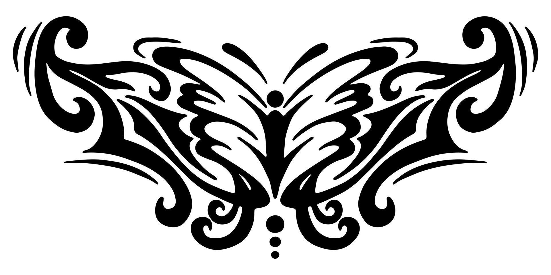 Celtic Butterfly Pattern Oriental Tattoo For The Lower Back Girls