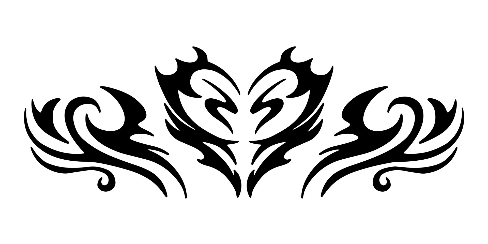 Celtic Heart Pattern Oriental Tattoo For The Lower Back Girls