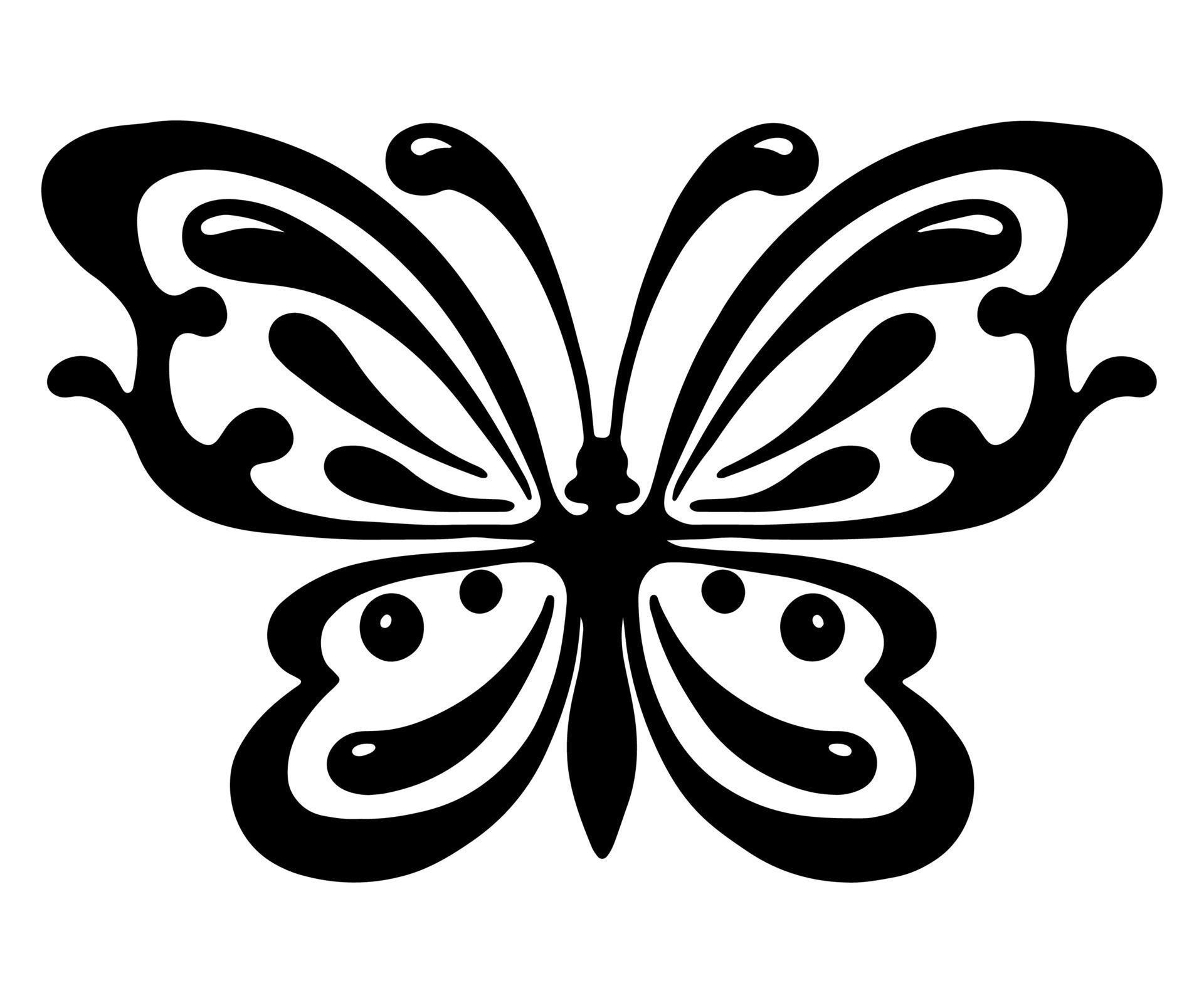 Celtic Butterfly Pattern Oriental Tattoo For The Lower Back Girls