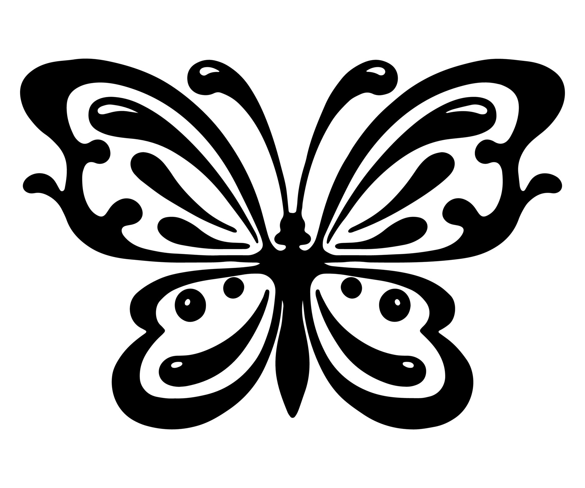 Celtic Butterfly Pattern Oriental Tattoo For The Lower Back Girls