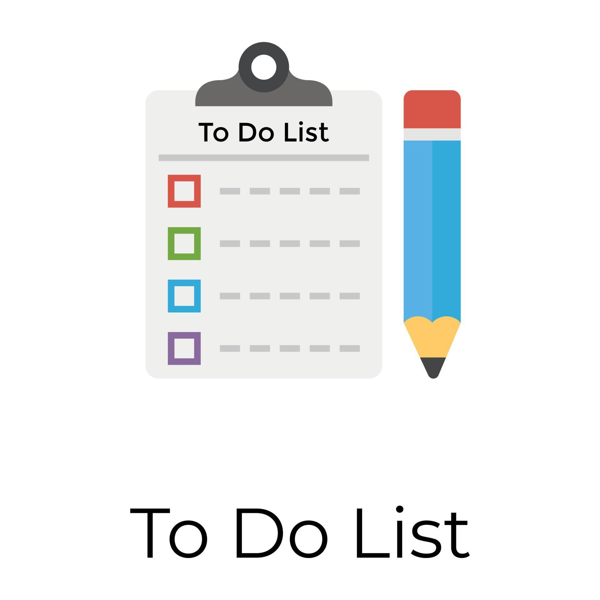 To Do List 13956859 Vector Art at Vecteezy