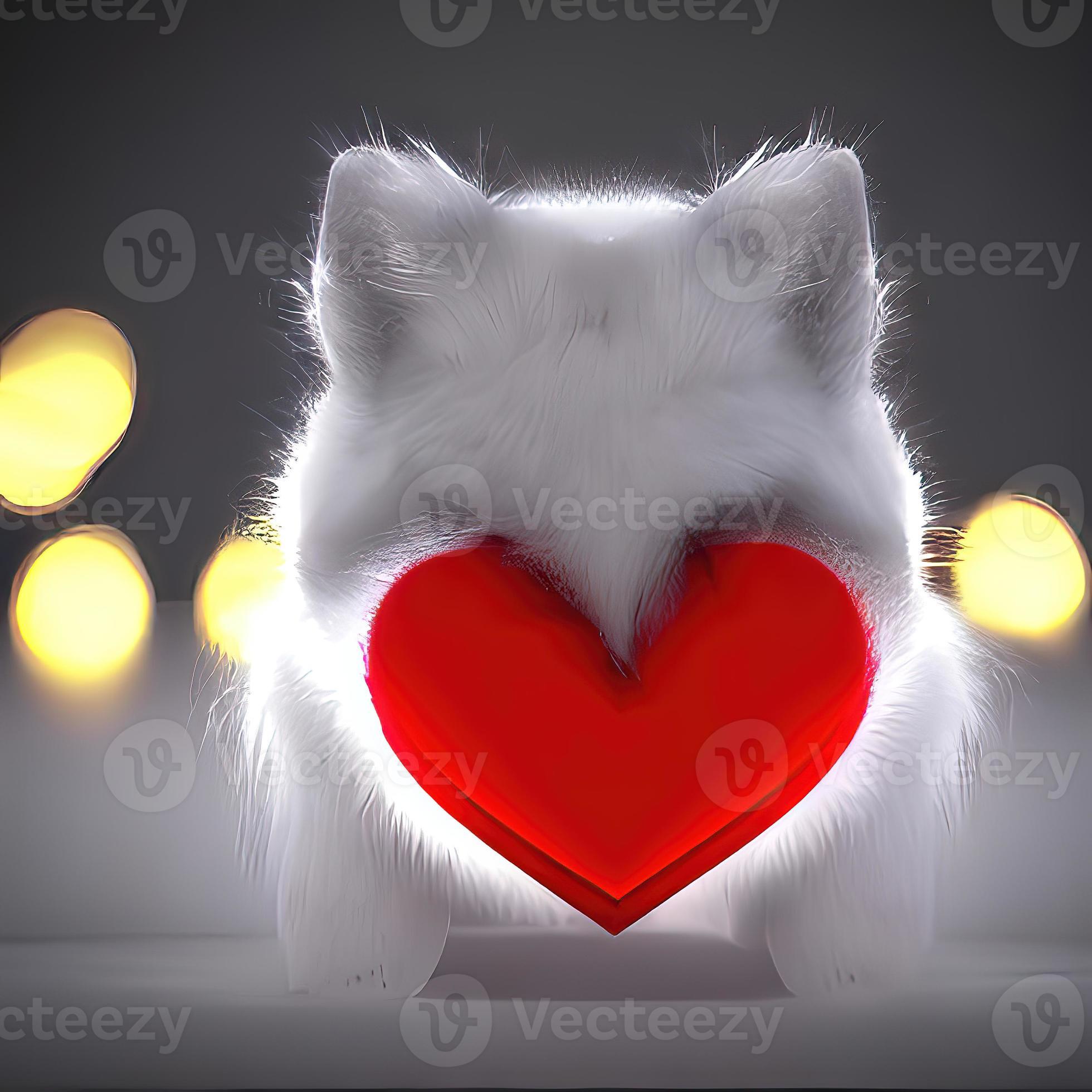 heart shape design in fur fabric with beautiful light render 13957155 ...