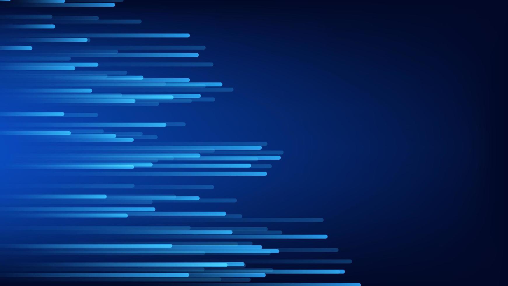 Abstract Blue Lighting Line Background With Copy Space For Futuristic