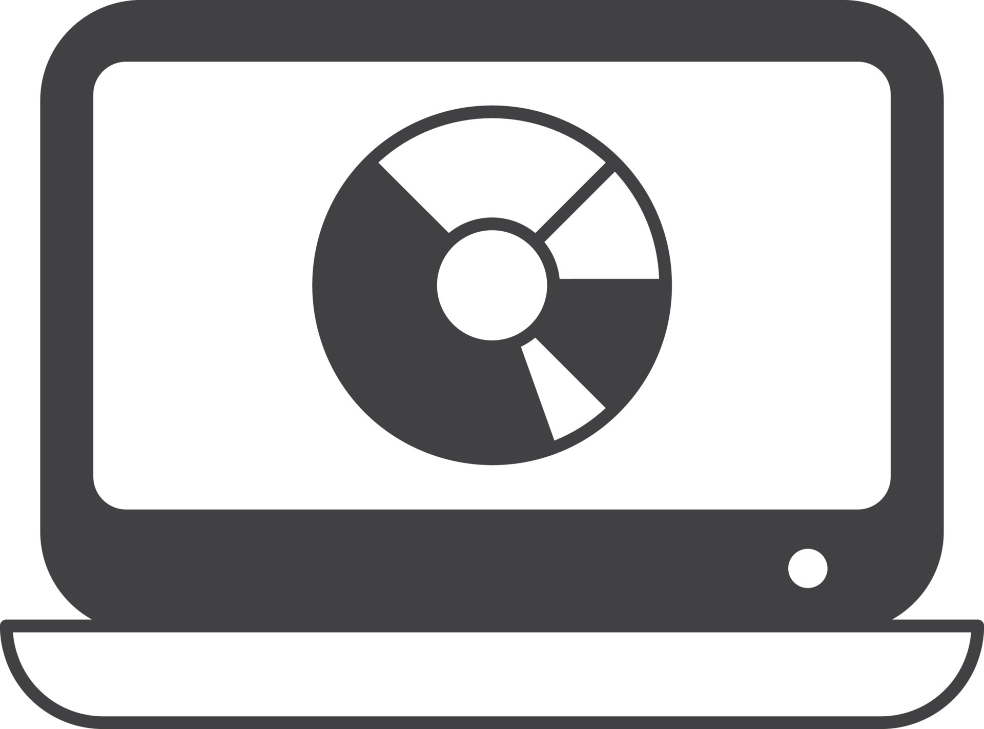Laptop And Synchronization Illustration In Minimal Style 13972750