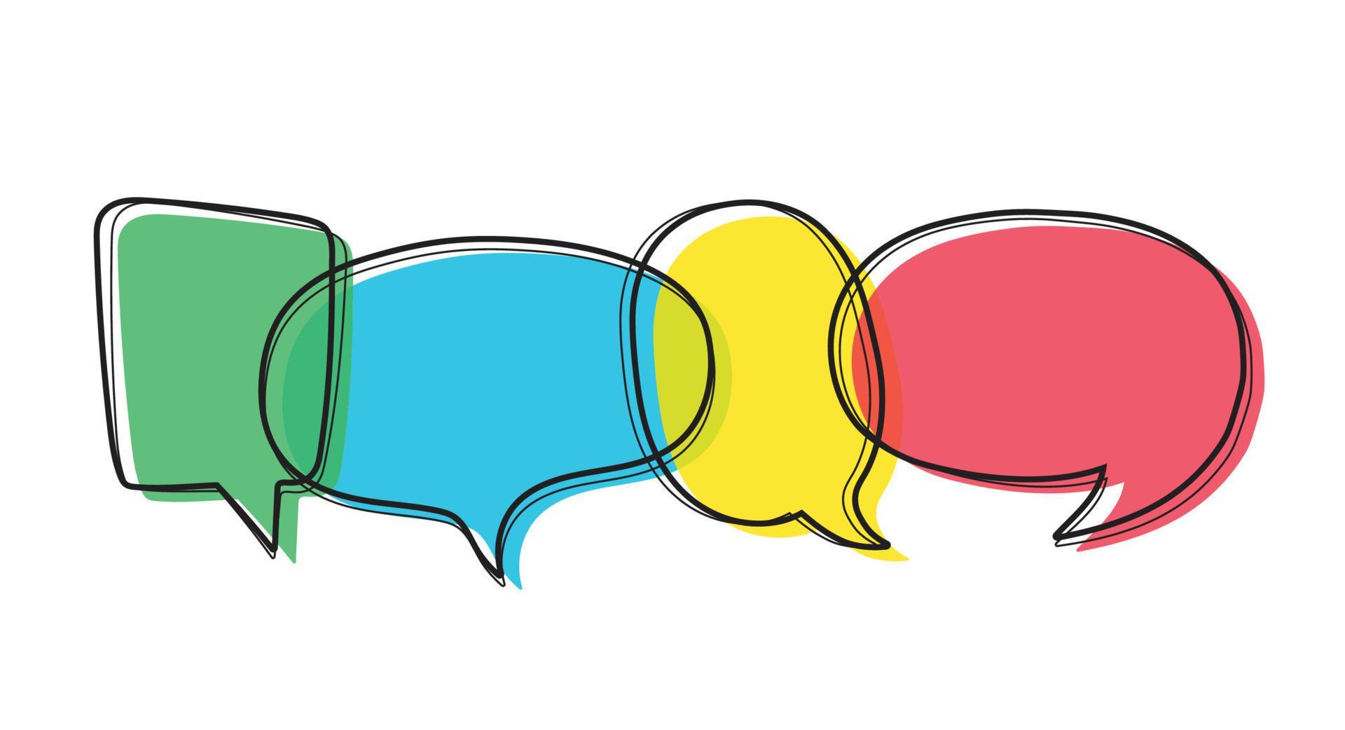 colorful speech bubble vector illustration 13973760 Vector Art at Vecteezy