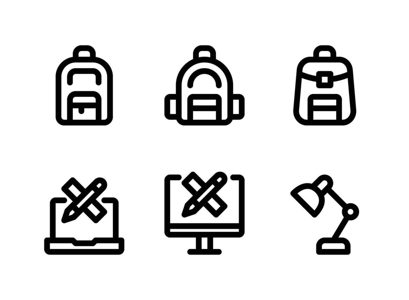 Simple Set of Back To School Related Vector Line Icons 13973845 Vector ...