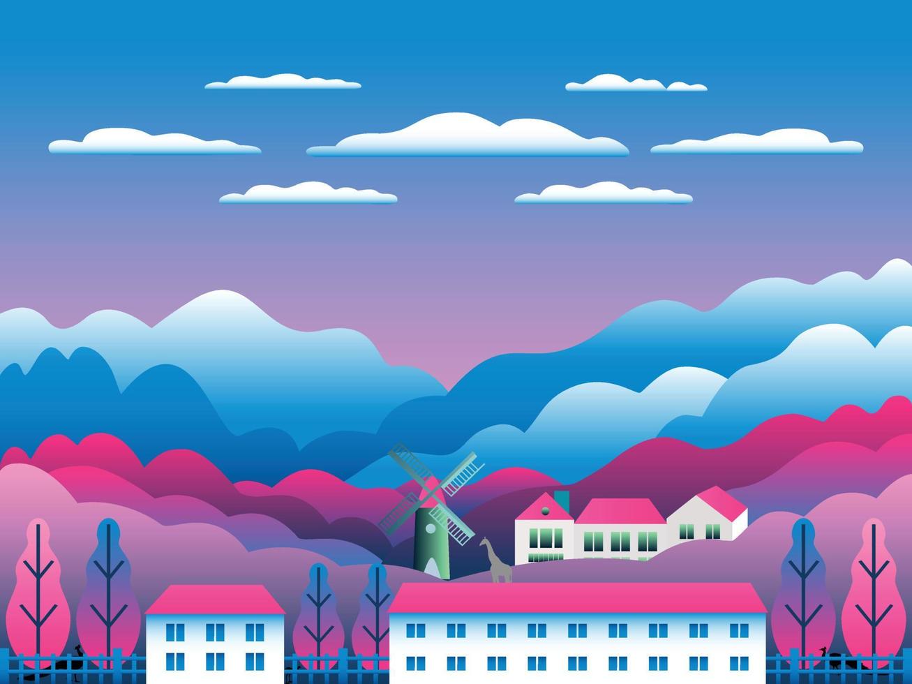 Dreamy Landscape Vector Art, Icons, and Graphics for Free Download