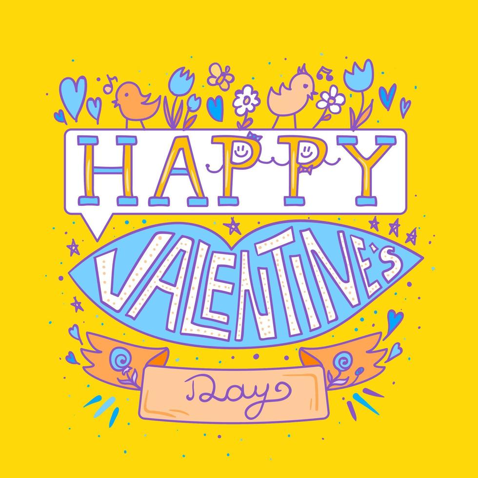 Happy Valentines Day 13974975 Vector Art At Vecteezy