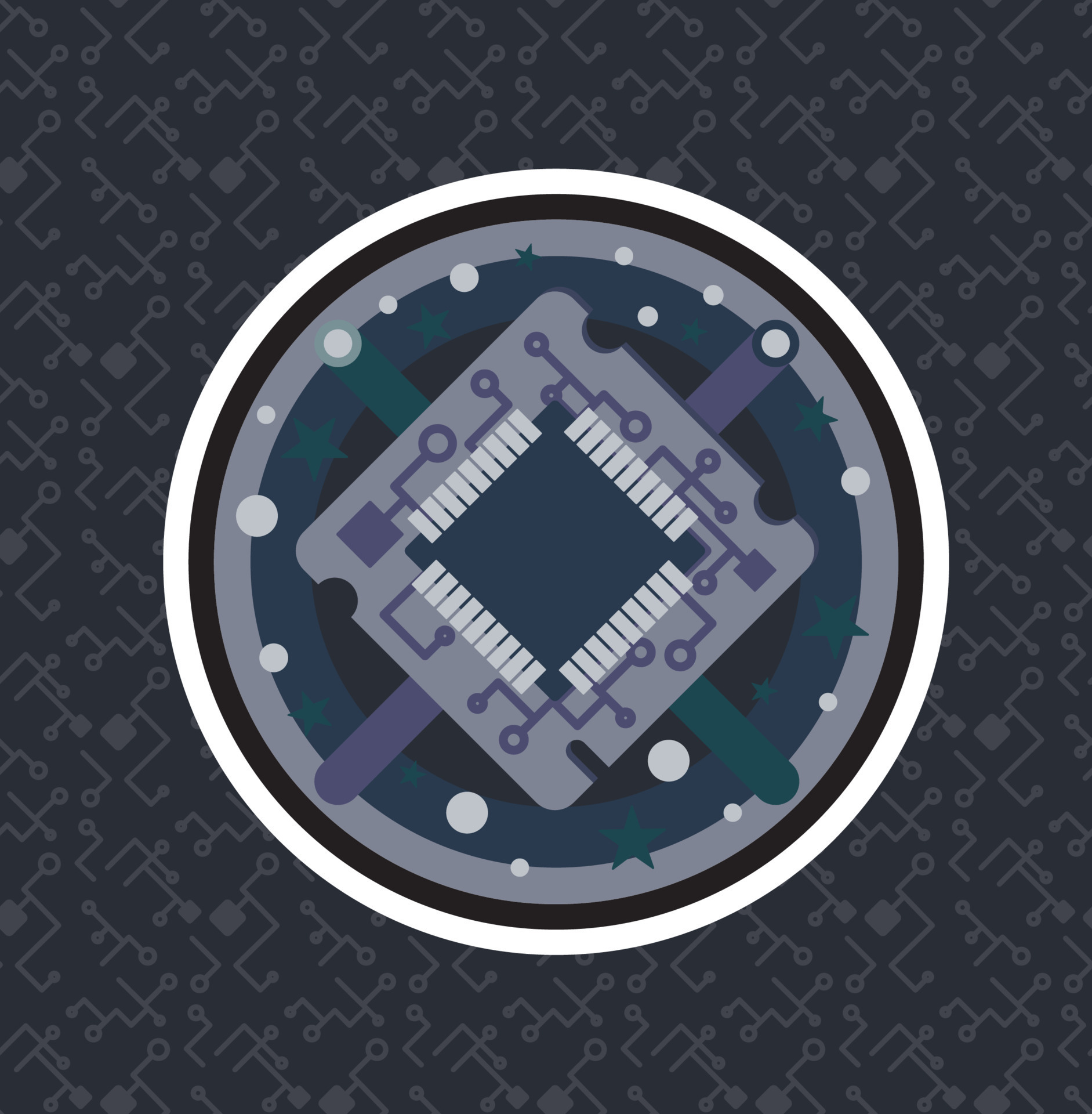 Computer Processor Chip 13975001 Vector Art At Vecteezy