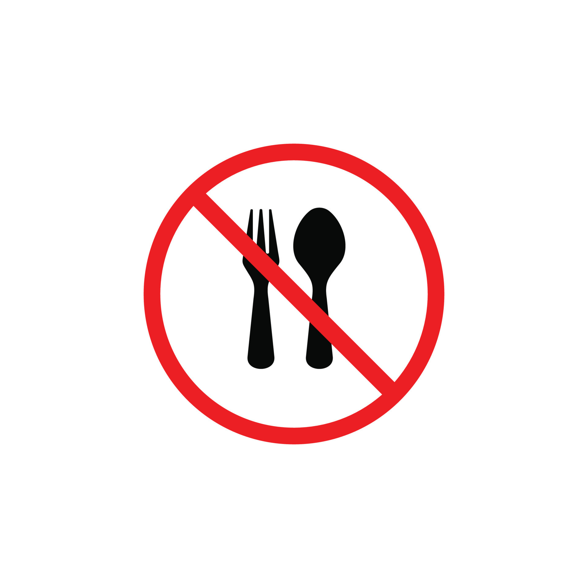 Símbolo De Comer Prohibido Vector De Símbolo De No Comer 13975498 Vector En Vecteezy