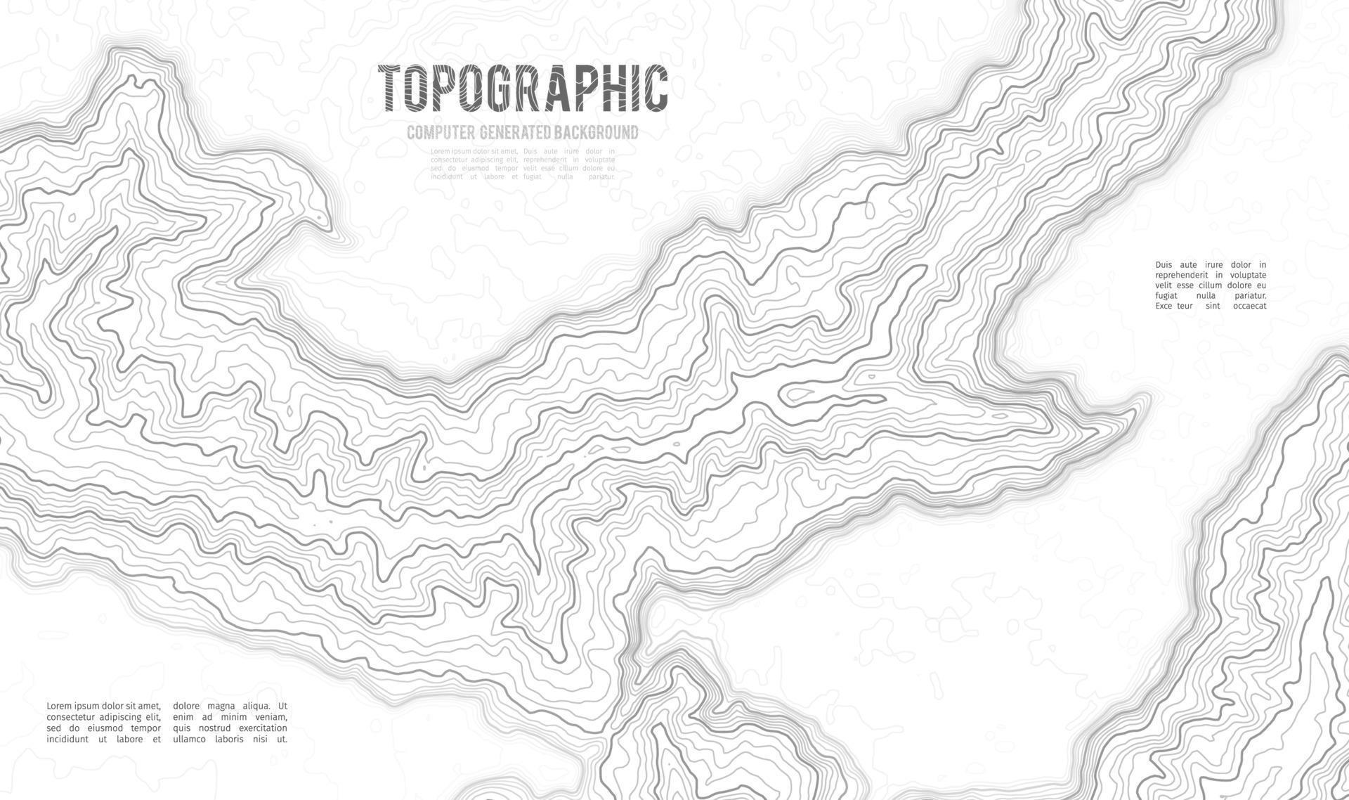 Topographic Map Contour Background Topo Map With Elevation Contour