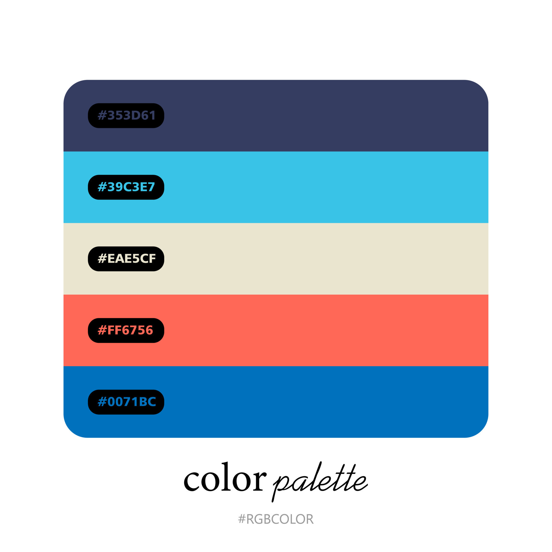Accurately Color Palettes with Codes, Perfect for use by illustrators ...