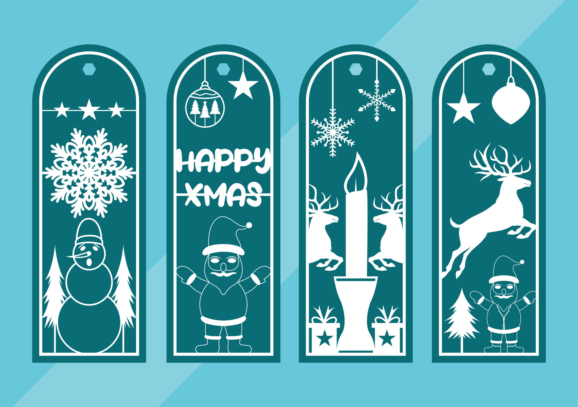 Laser Cut Panel Set With Christmas Bookmark Design 13977618 Vector Art laser-cut-panel-set-with-christmas-bookmark-design-13977618-vector-art