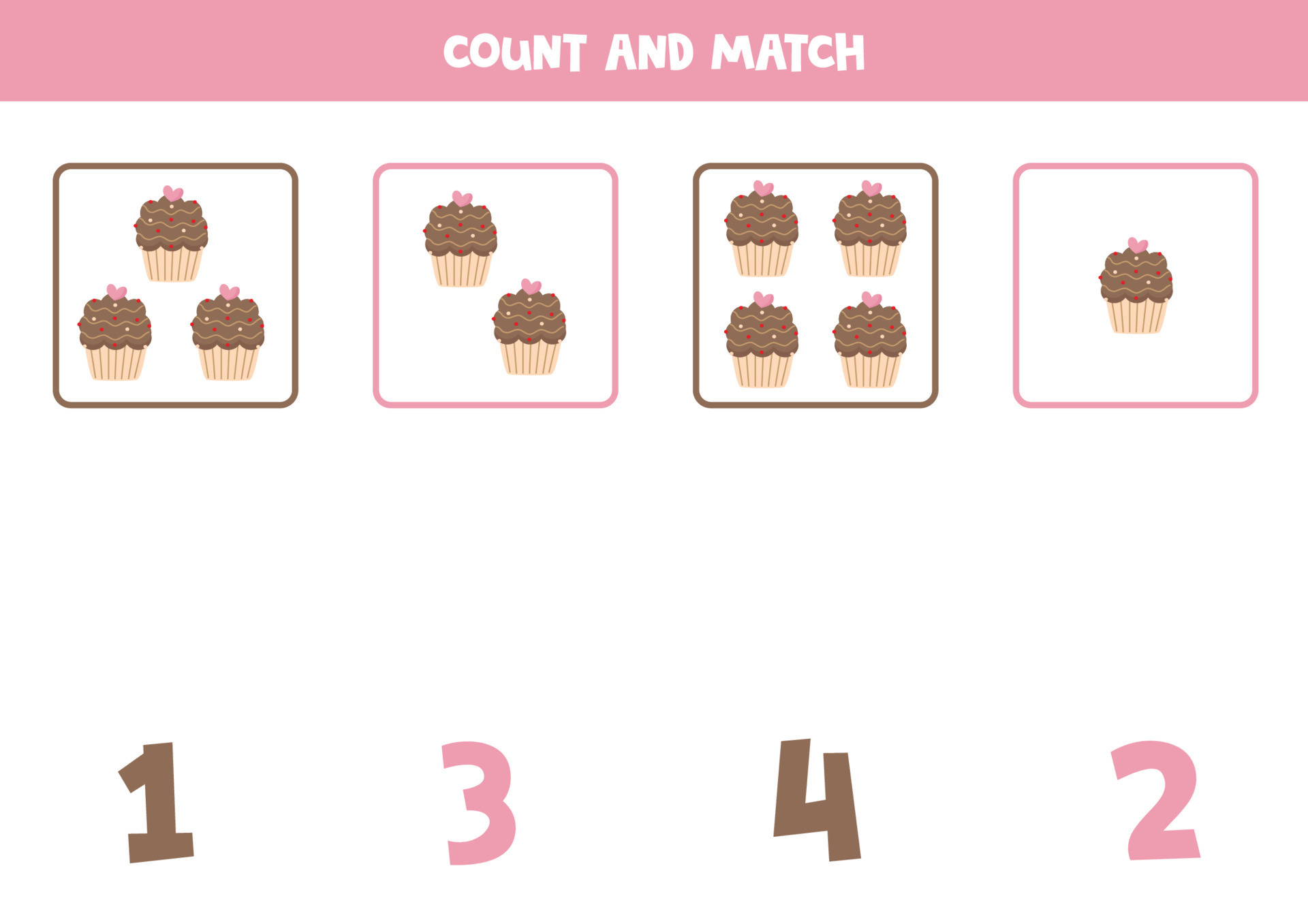 Counting Game For Kids Count All Cupcakes And Match With Numbers counting-game-for-kids-count-all-cupcakes-and-match-with-numbers