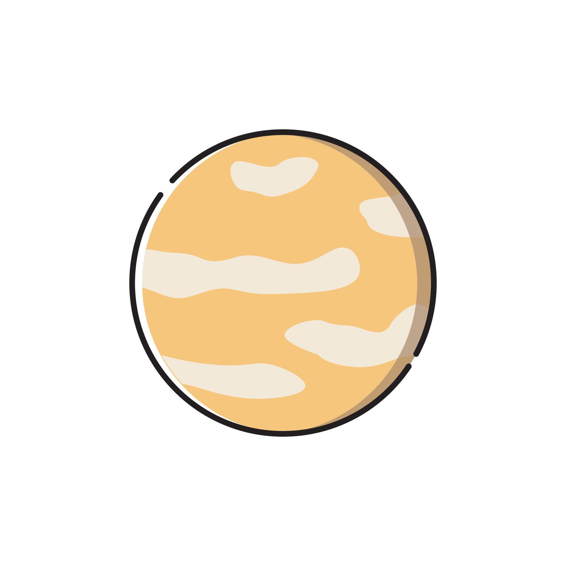 Venus Planet In The Solar System 13980746 Vector Art At Vecteezy