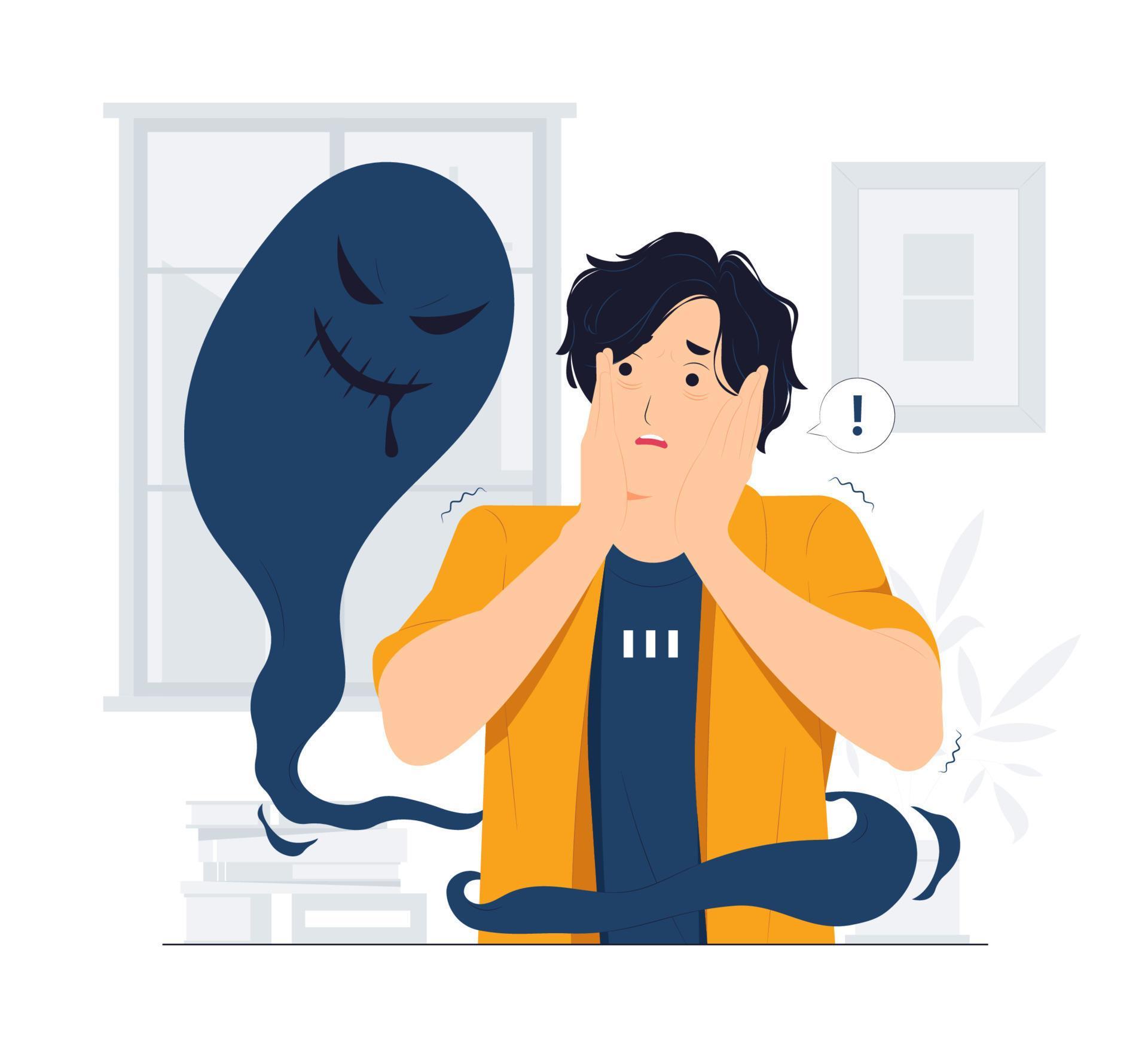 Schizophrenia post-traumatic stress mental disorder, shocked, scared ... Schizophrenia post-traumatic stress mental disorder, shocked, scared ...