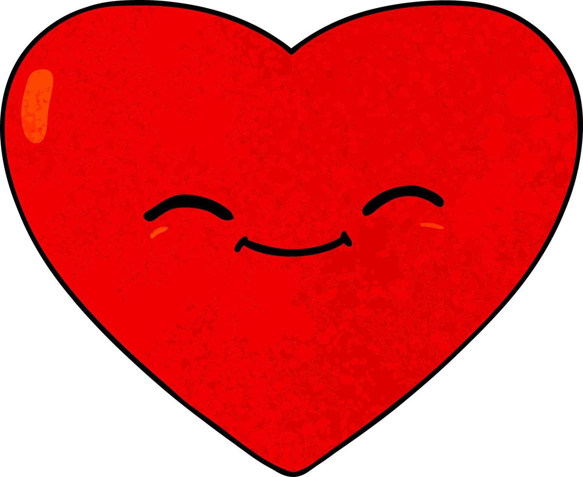 Retro grunge texture cartoon happy heart 13989846 Vector Art at Vecteezy Retro grunge texture cartoon happy heart 13989846 Vector Art at Vecteezy