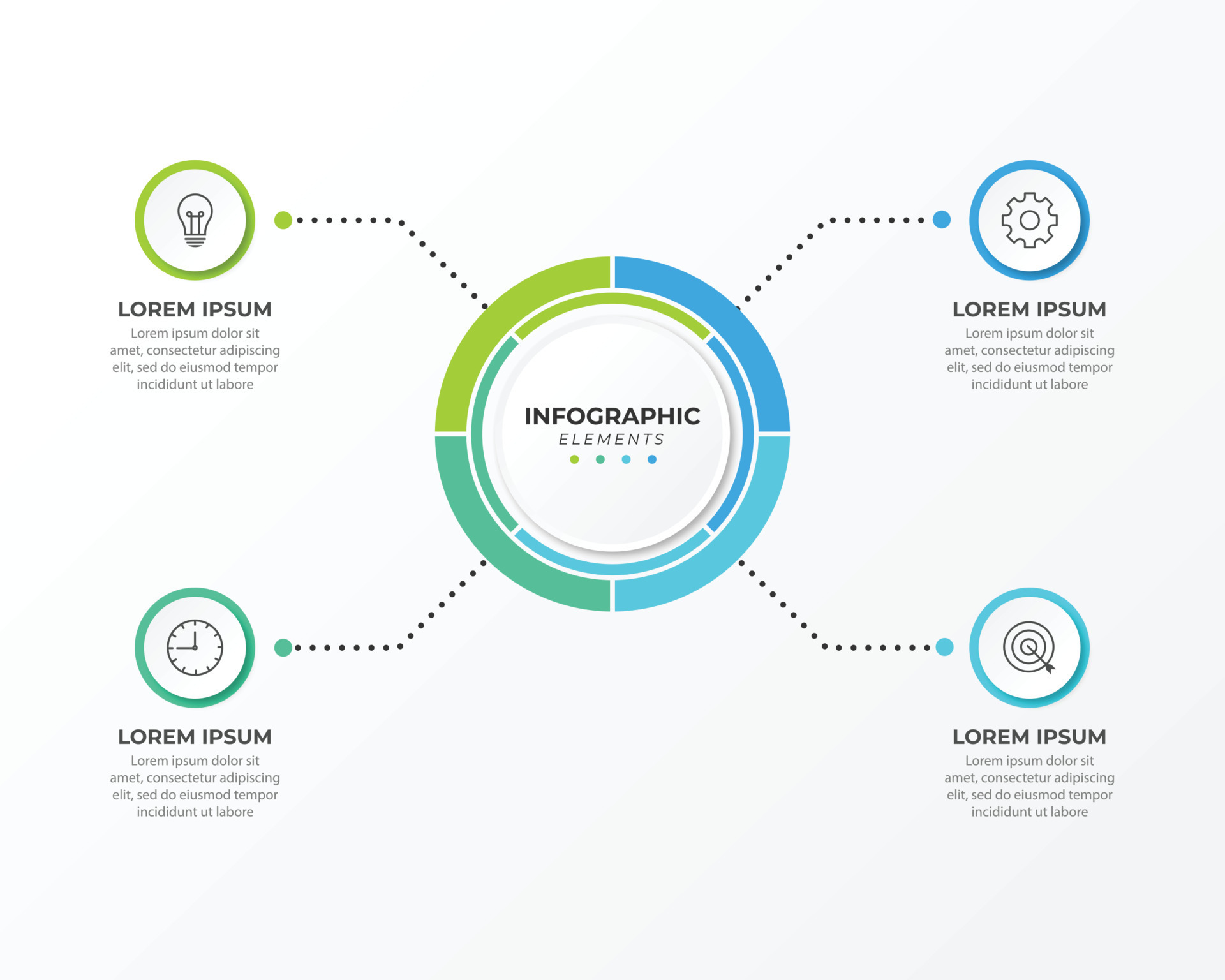 Infographic Circle Element Template Can Be Used For Workflow Layout Diagram Number Options Web