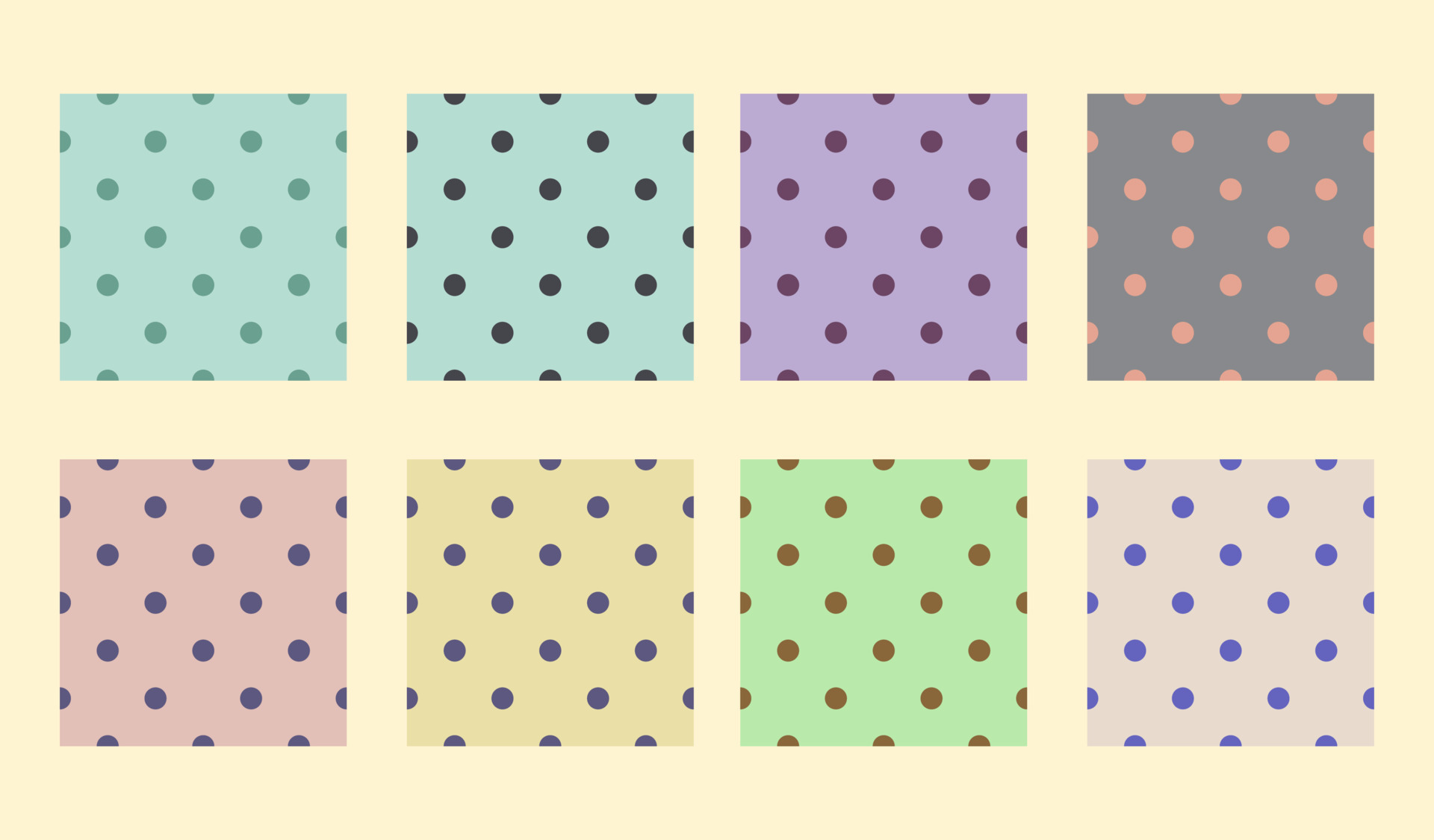 POLKA DOT PATTERN DESIGN SET 13992287 Vector Art at Vecteezy