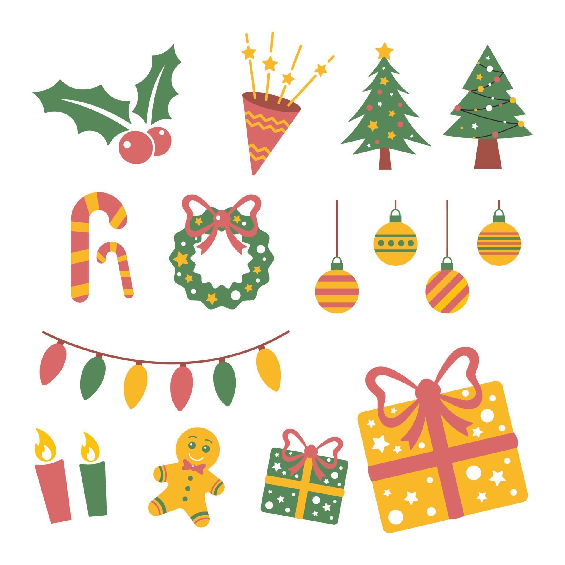 Christmas Vector Elements Collection 13992405 Vector Art at Vecteezy