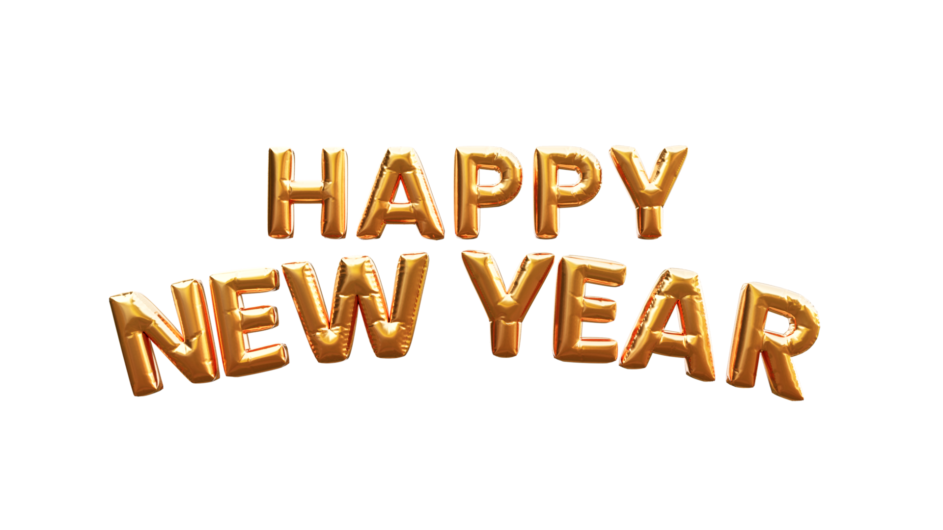Happy New Year golden 3d text 13995851 PNG