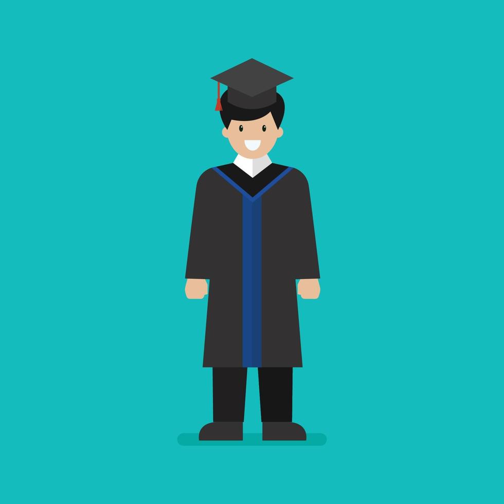 High school graduate flat style 13998434 Vector Art at Vecteezy