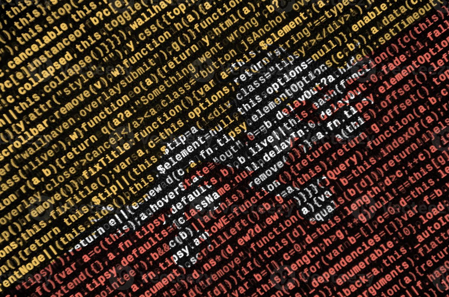 Bhutan flag is depicted on the screen with the program code. The ...
