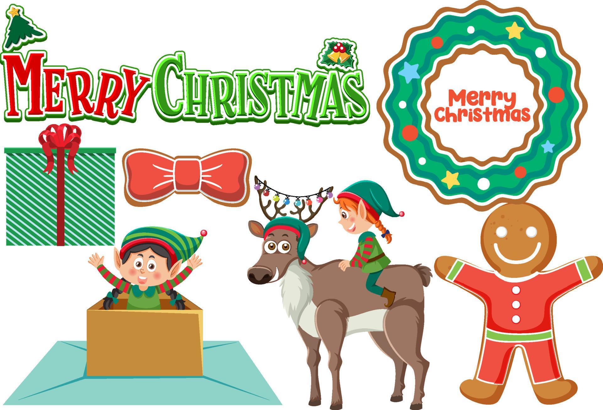 Christmas ornaments and elements set 14000035 Vector Art at Vecteezy