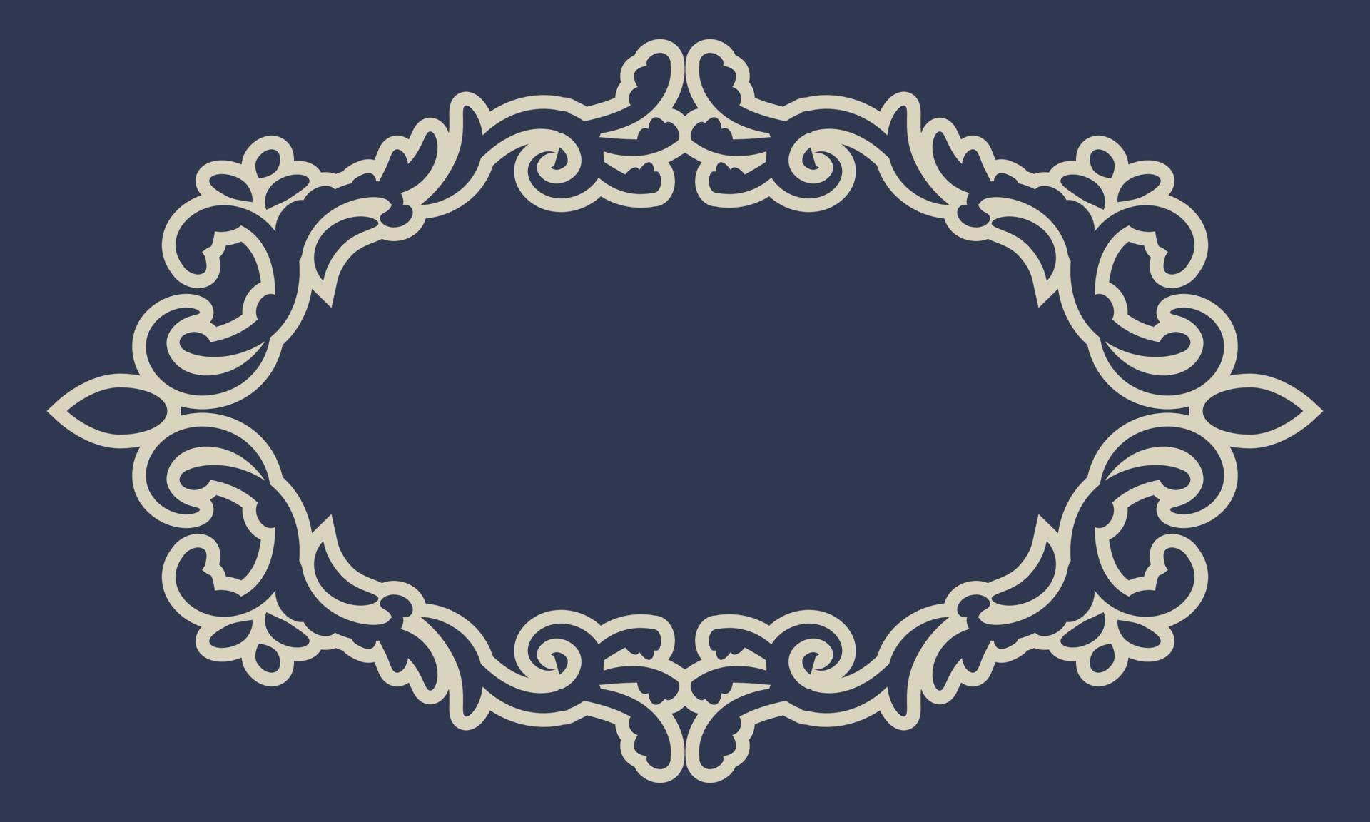 Vintage frame scroll floral ornament. - Vector. 14000190 Vector Art at ...