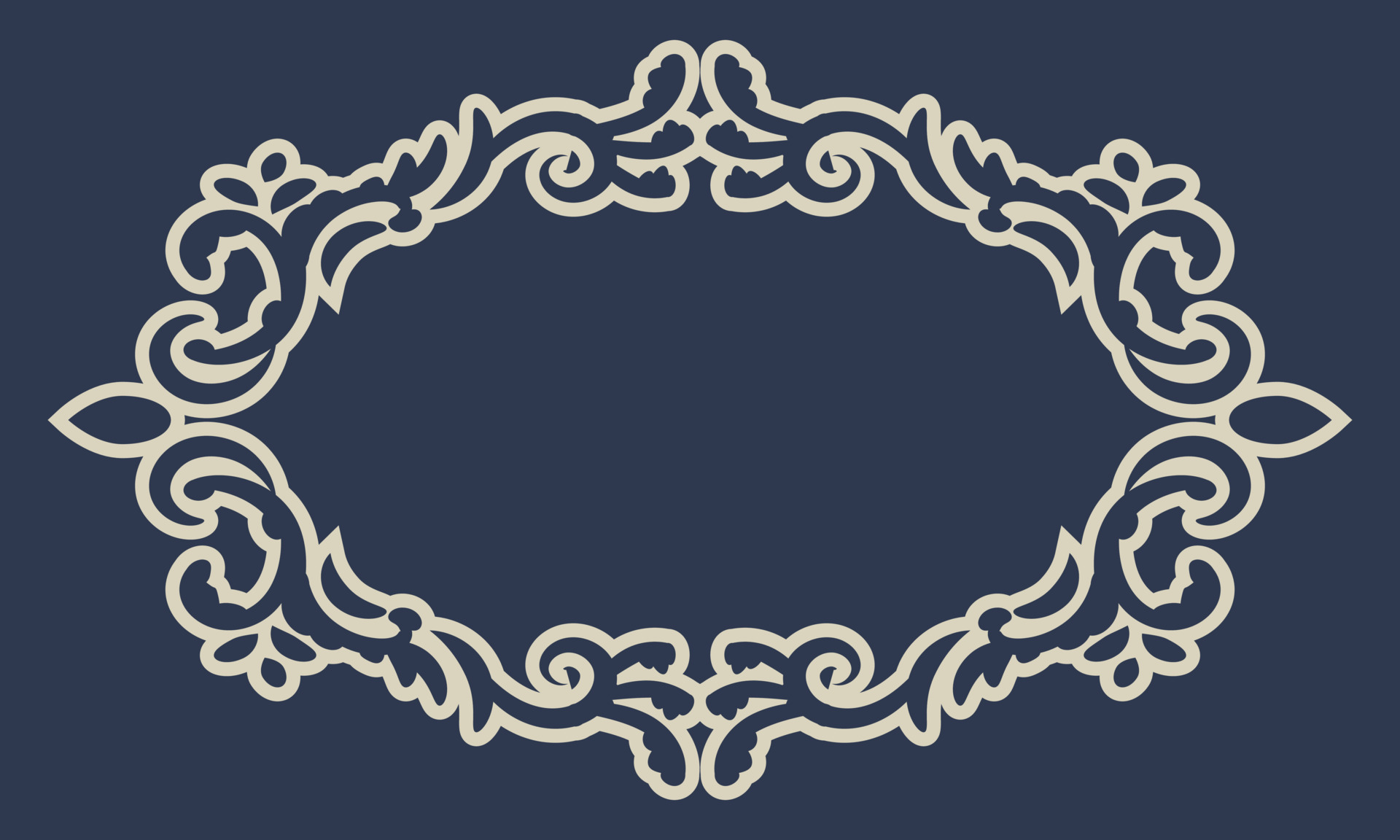 Vintage frame scroll floral ornament. - Vector. 14000190 Vector Art at ...