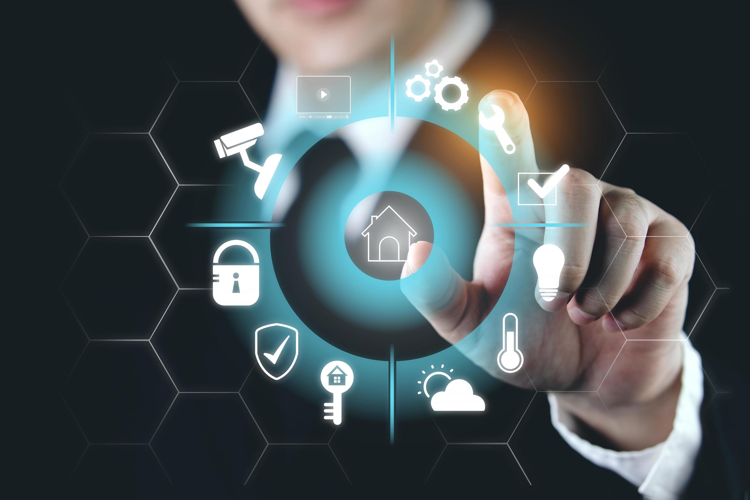 Smart Home Concept With Automation Control Network Technology Innovation Of Home Security