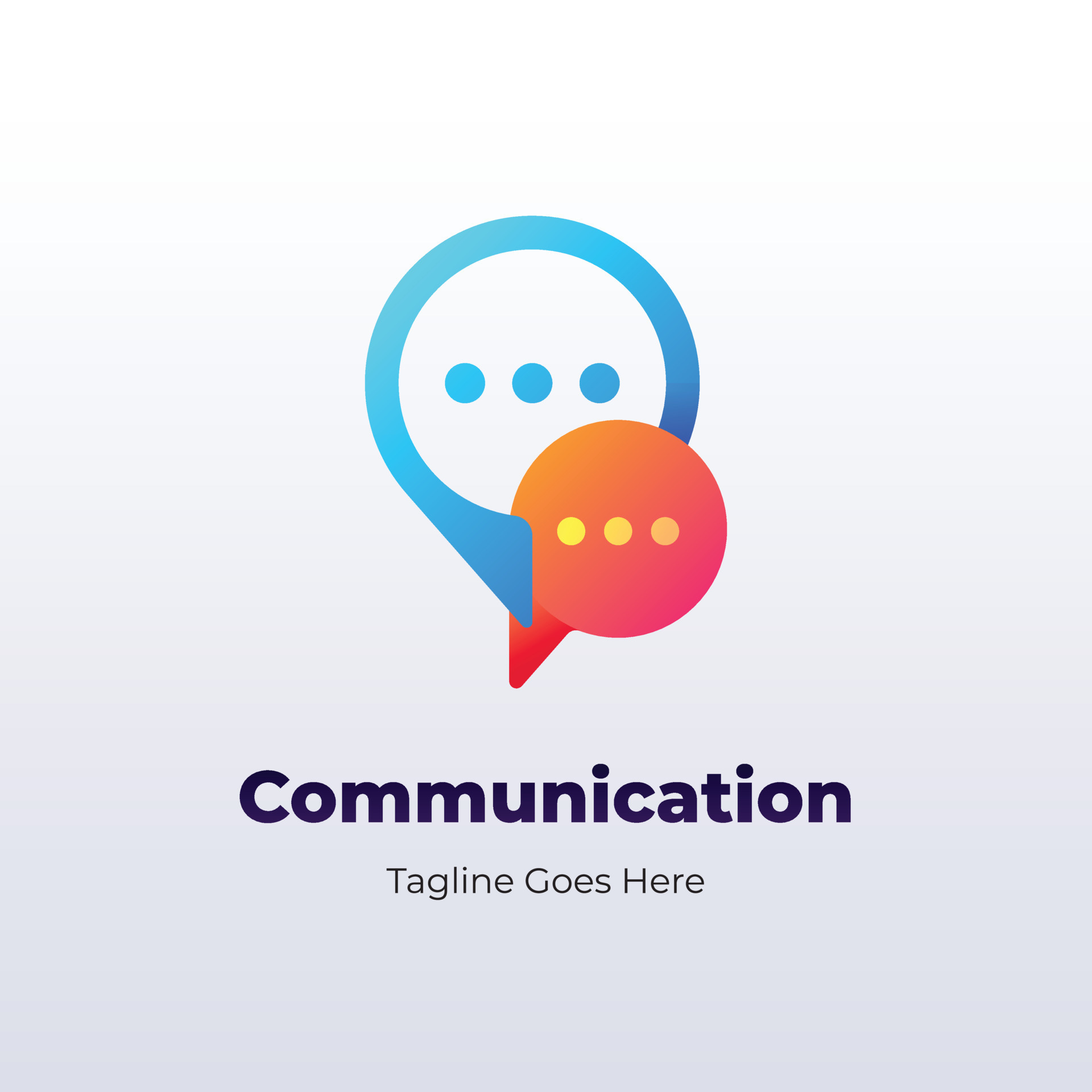 vector de plantilla de diseño de logotipo de comunicación 14002242 ...